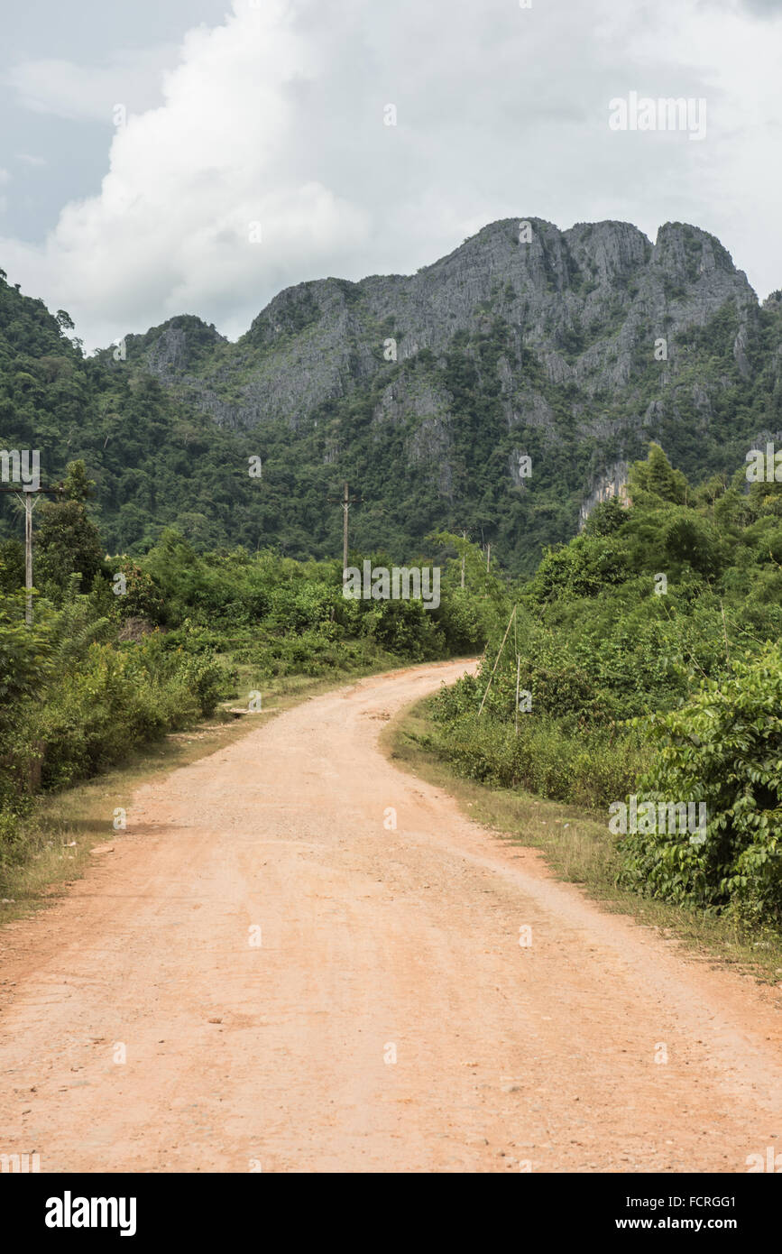 Into A Mud Road Stock Photo - Alamy