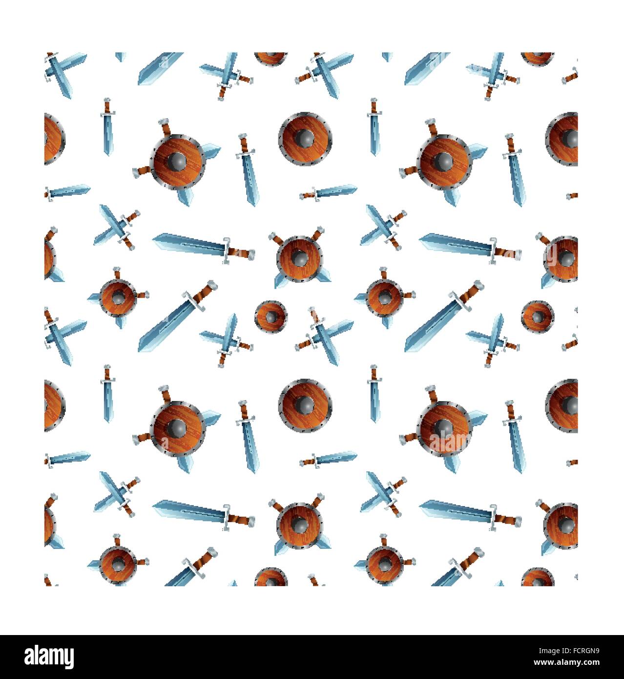 Cartoon shield and swords hi-res stock photography and images - Alamy