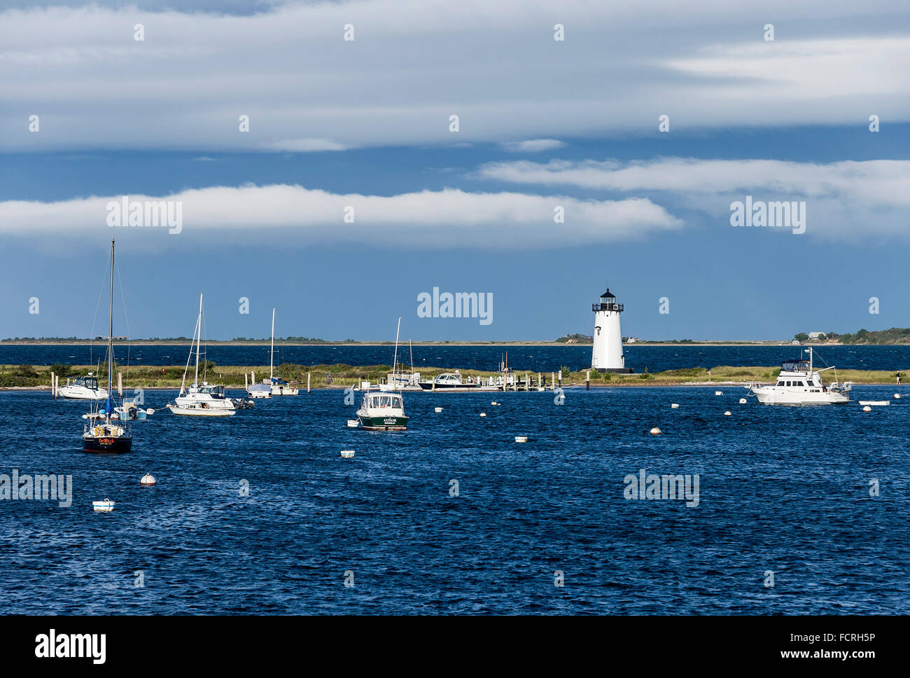 Edgartown Lighthouse, Martha's Vineyard, Massachusetts, USA Stock Photo ...