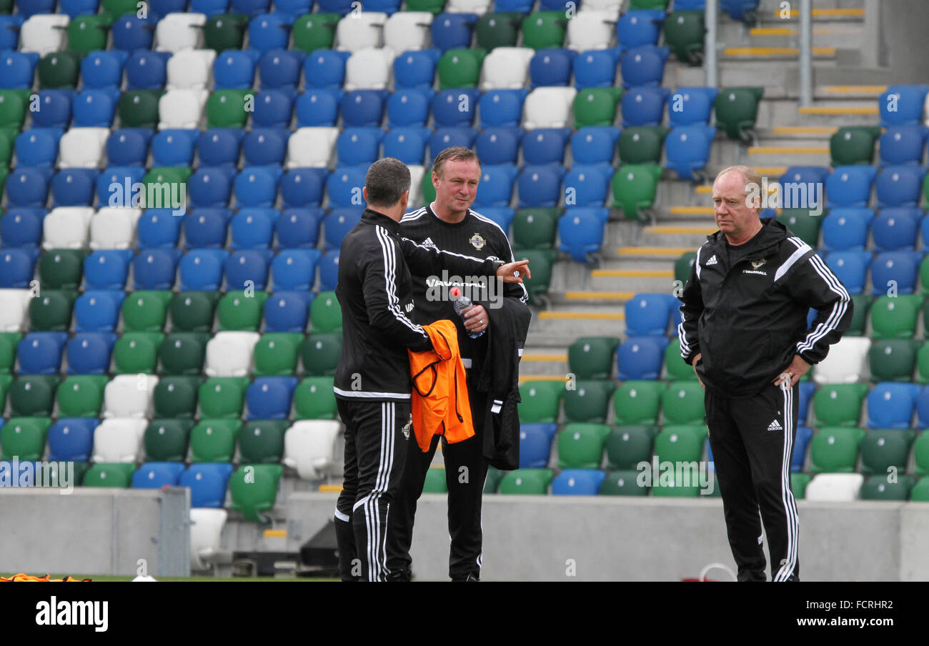Michael oneill stephen robinson and jimmy nicholl hi-res stock ...