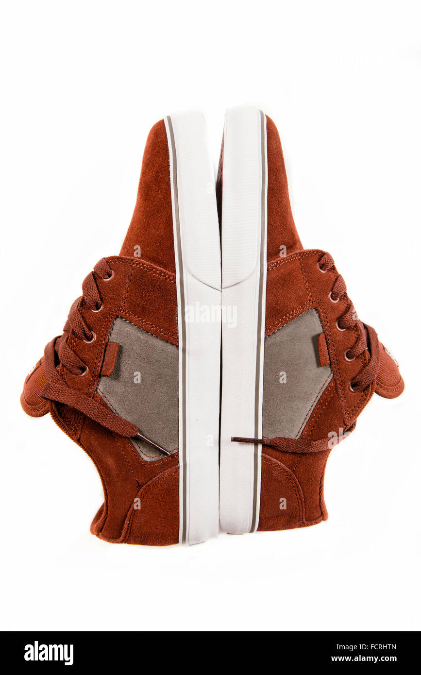 Pair of sneakers isolated on white background Stock Photo - Alamy