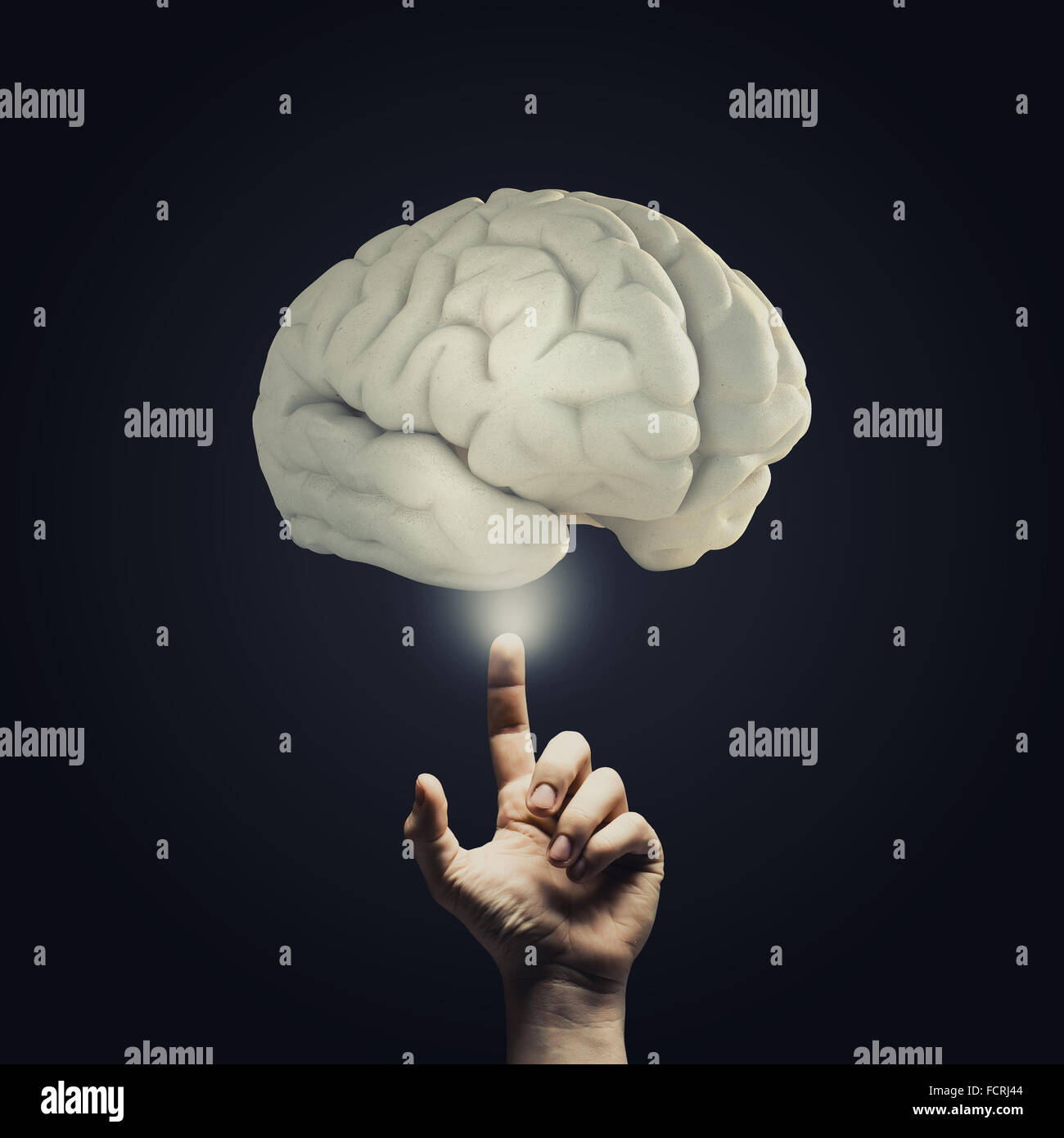 Smart intelligent scientist pointing hi-res stock photography and ...