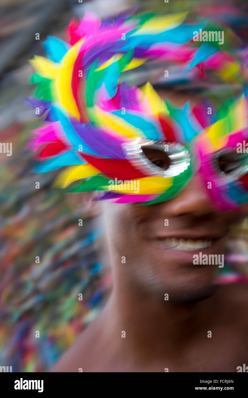 Salvador Carnival scene features samba dancing Brazilian man smiling in ...