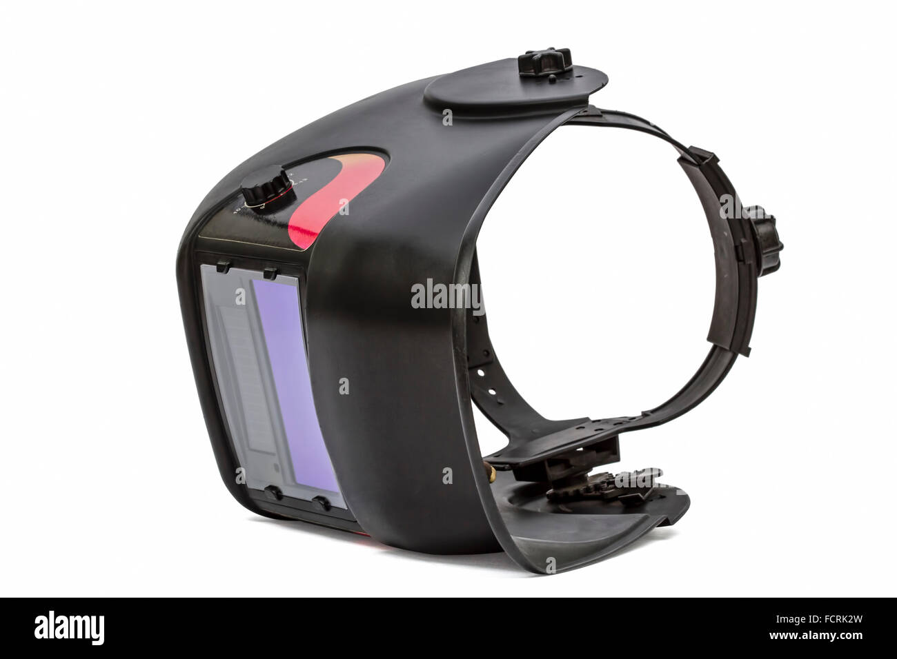Welding mask closeup, isolated on white background Stock Photo - Alamy