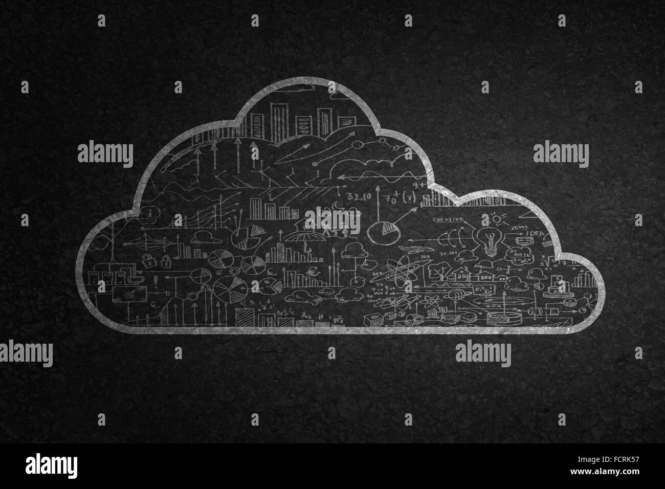 Cloud computing diagram Black and White Stock Photos & Images - Alamy
