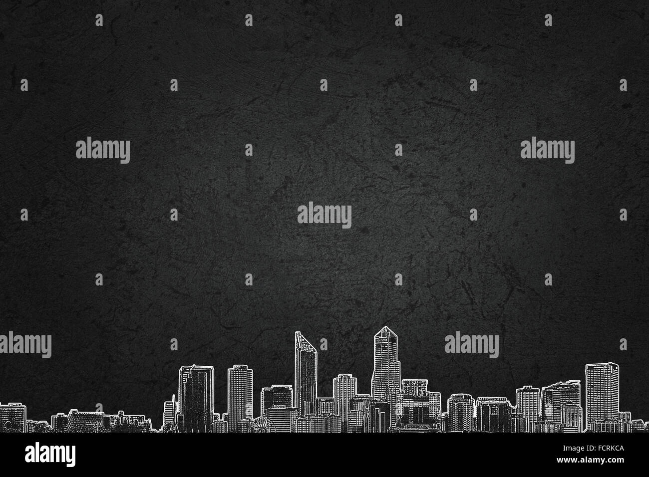 Close up of hand drawing urban buildings with marker Stock Photo - Alamy