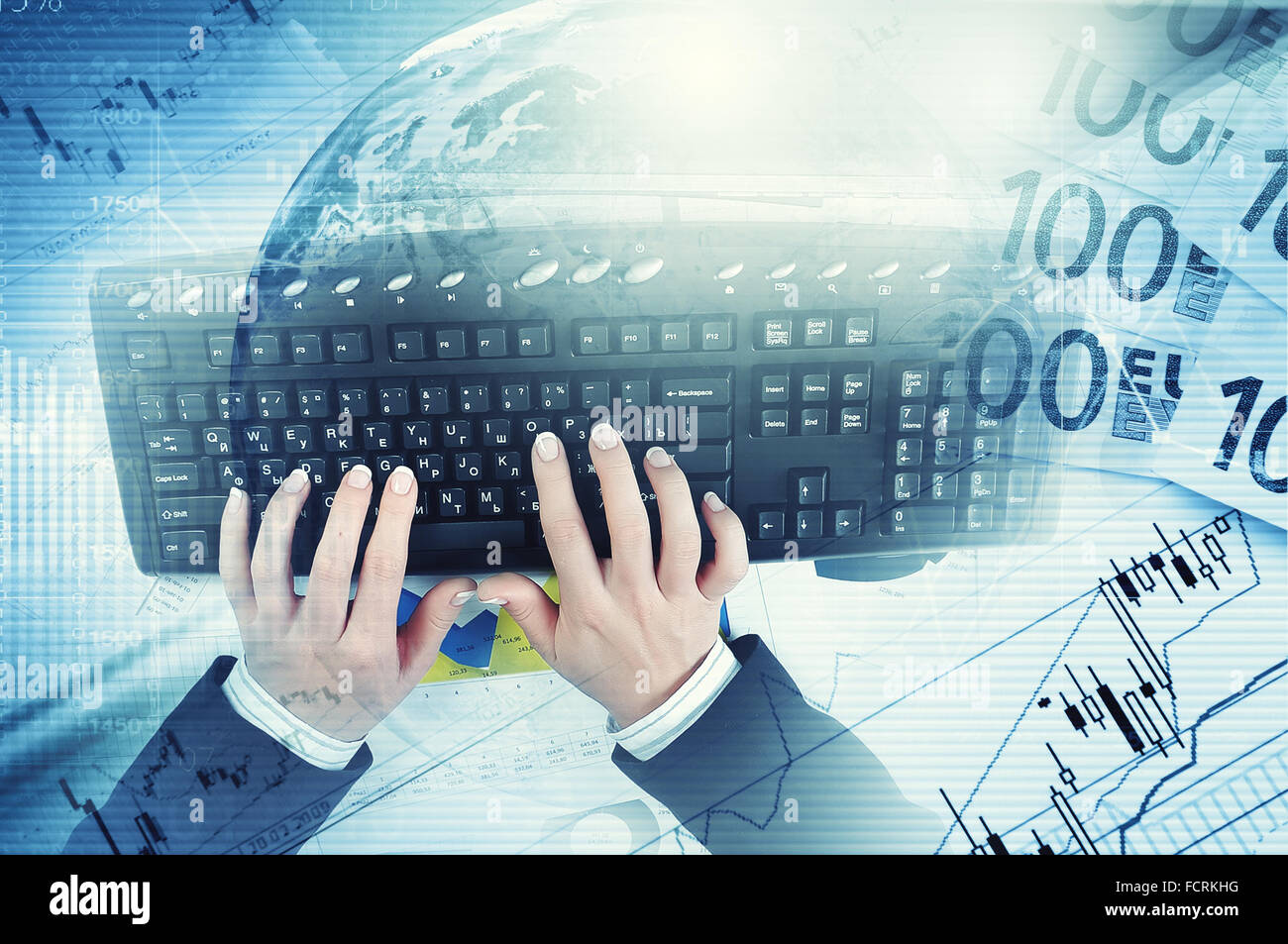 Male hands running on computer hi-res stock photography and images - Alamy