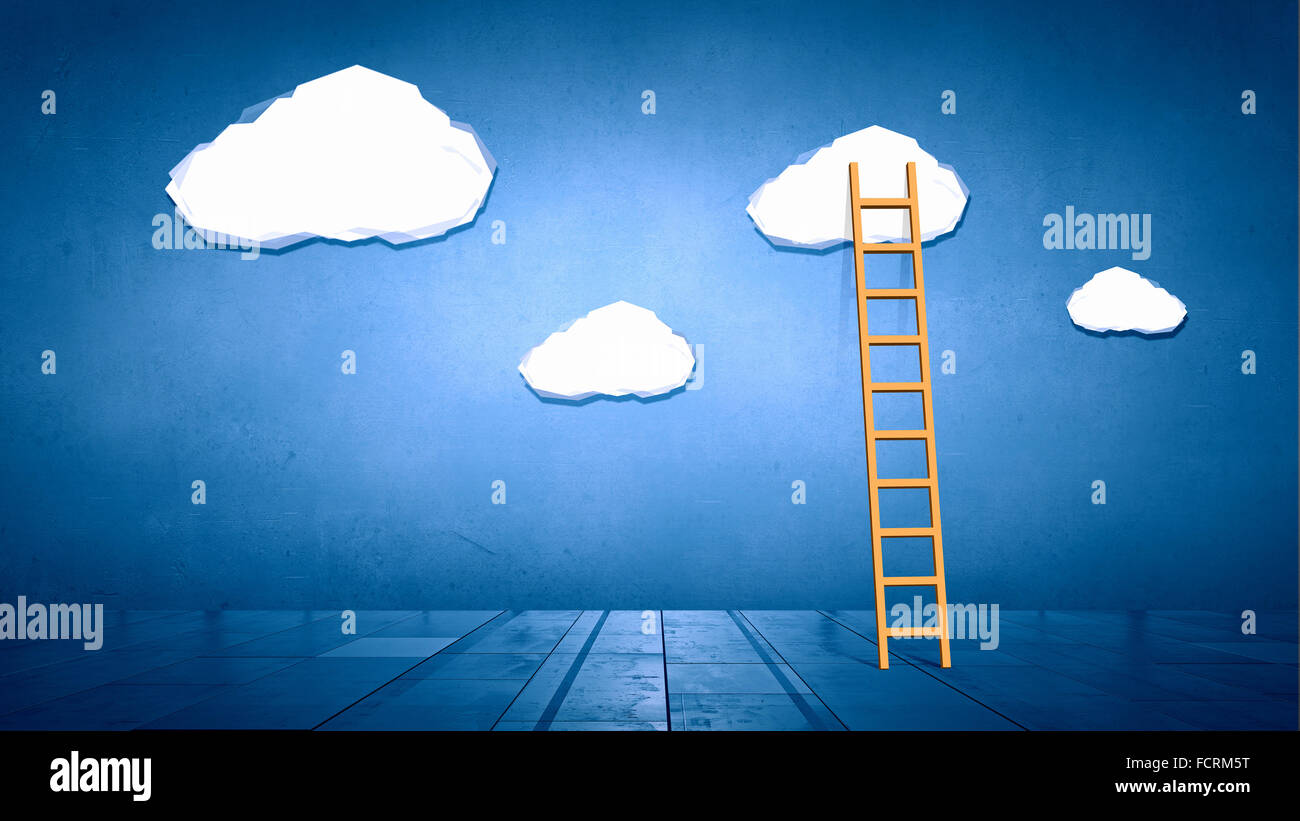 Ladder into cloud icon hi-res stock photography and images - Alamy
