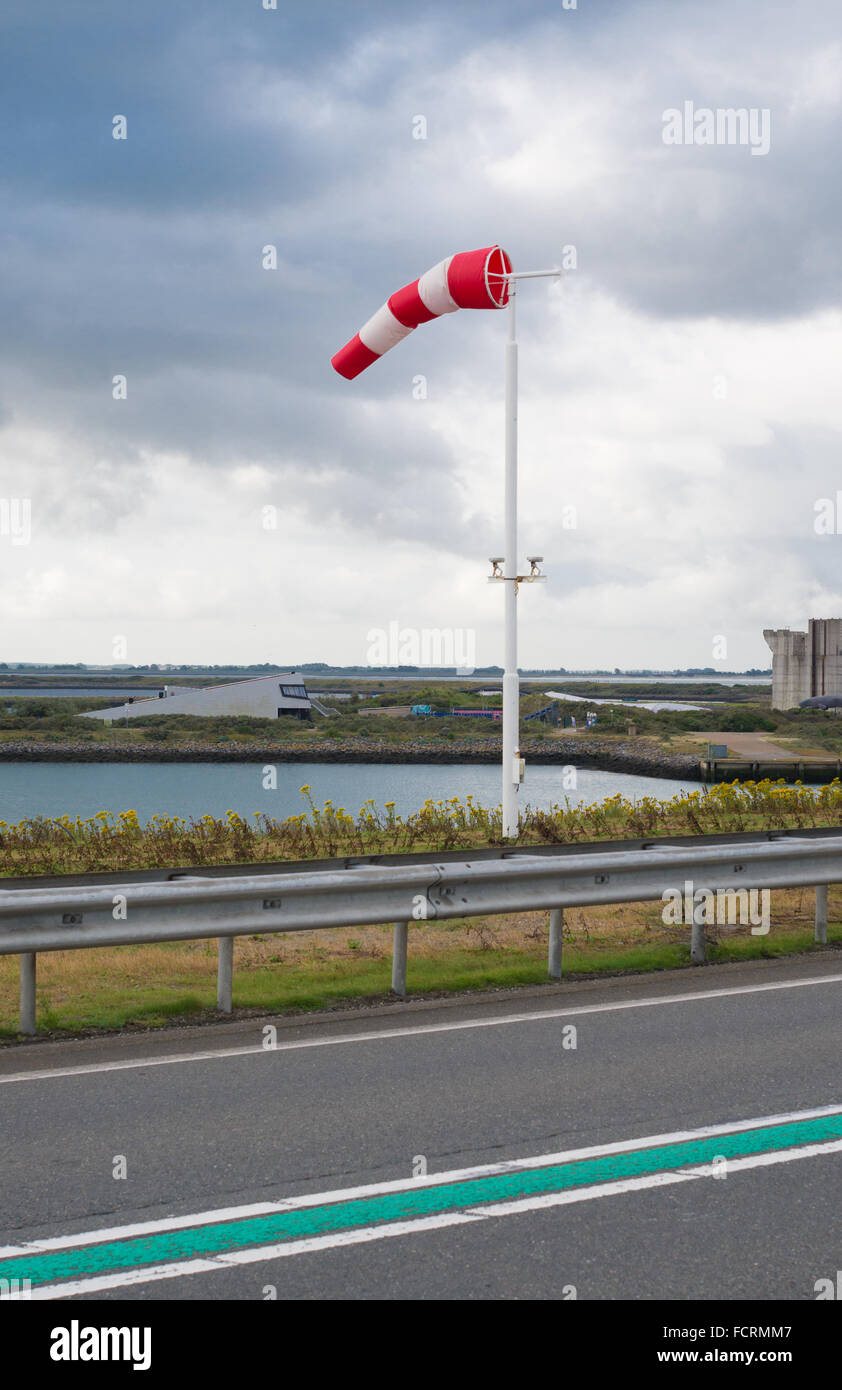 windsock indicating strong wind along the dutch coast Stock Photo - Alamy