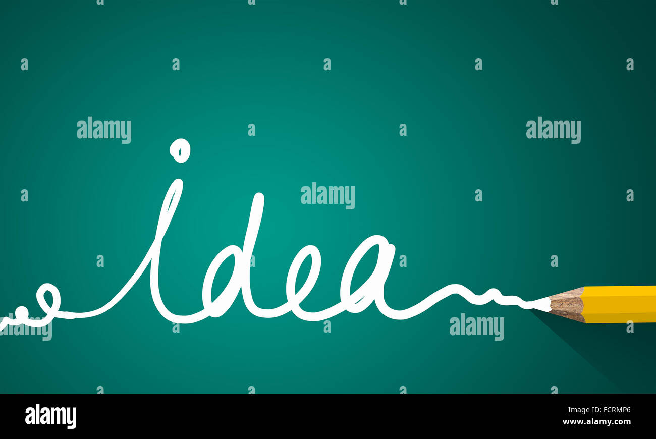 Idae concept image with pencil drawing light bulb Stock Photo - Alamy