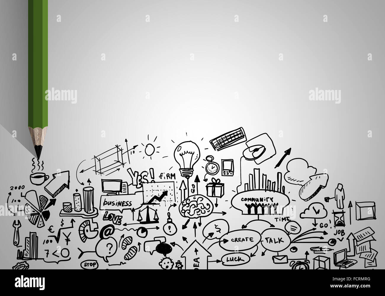 Planning concept with pencil drawing business strategy sketches Stock ...