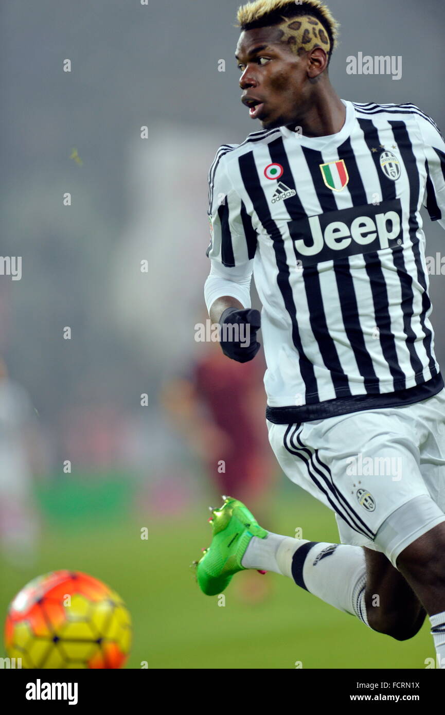 Turin, Italy. 24th Jan, 2016. Serie A Football. Juventus versus Roma ...
