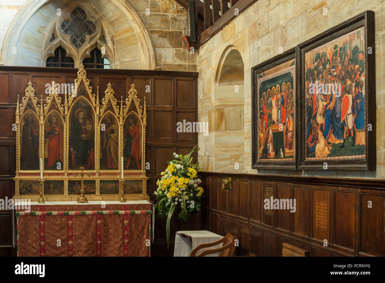 Interior of St Michael and All Angels church in Withyham village, East ...