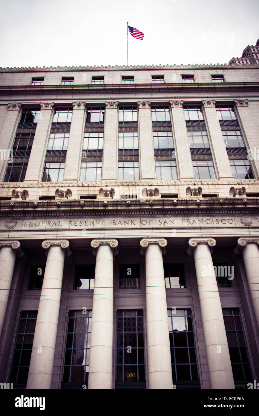 Federal Reserve Building, low angle view, San Francisco, California ...