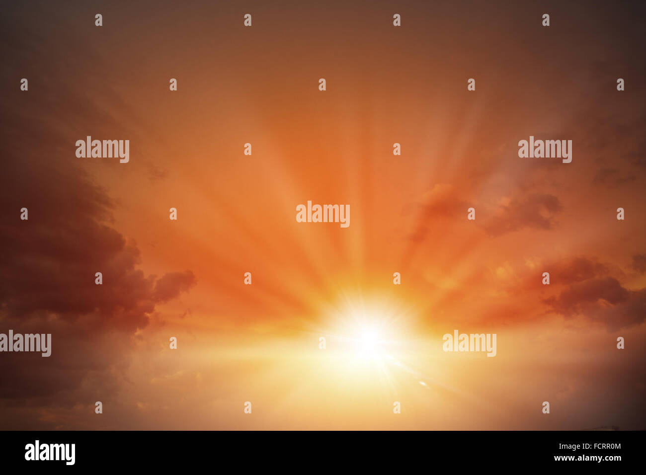 Natural landscape and sun rising at skyline Stock Photo - Alamy