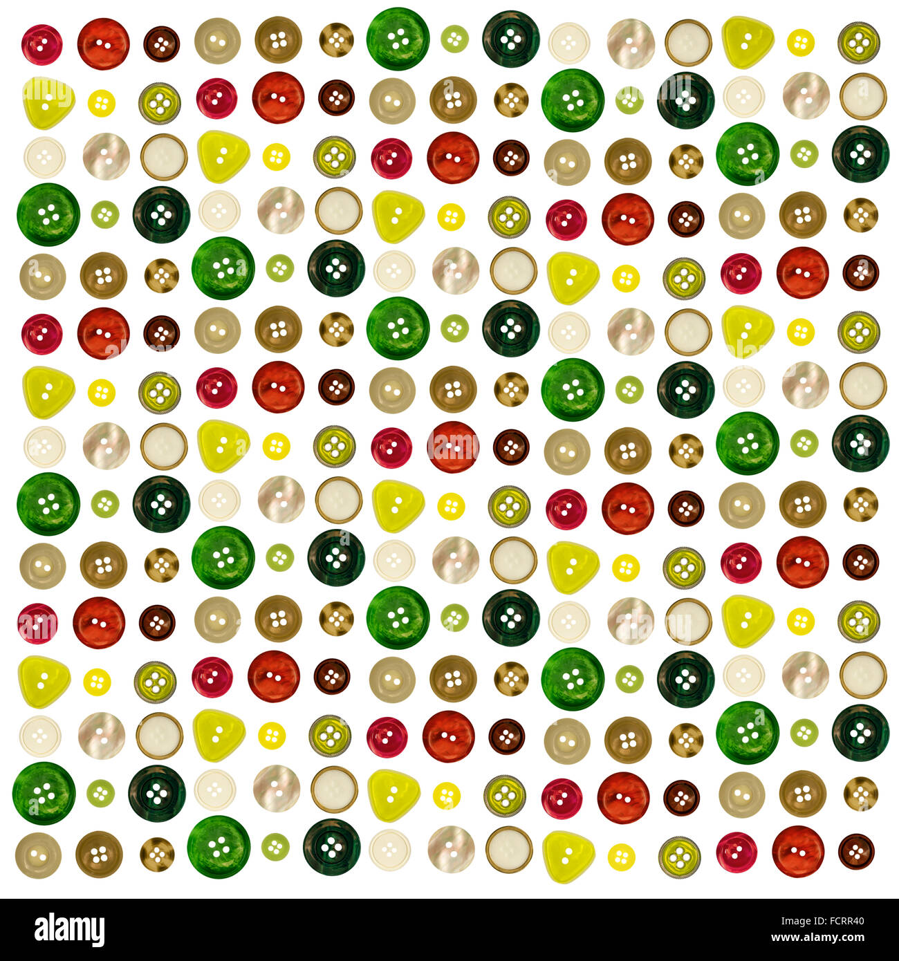 Vintage and modern mix of sewing buttons, pattern. Isolated on white ...