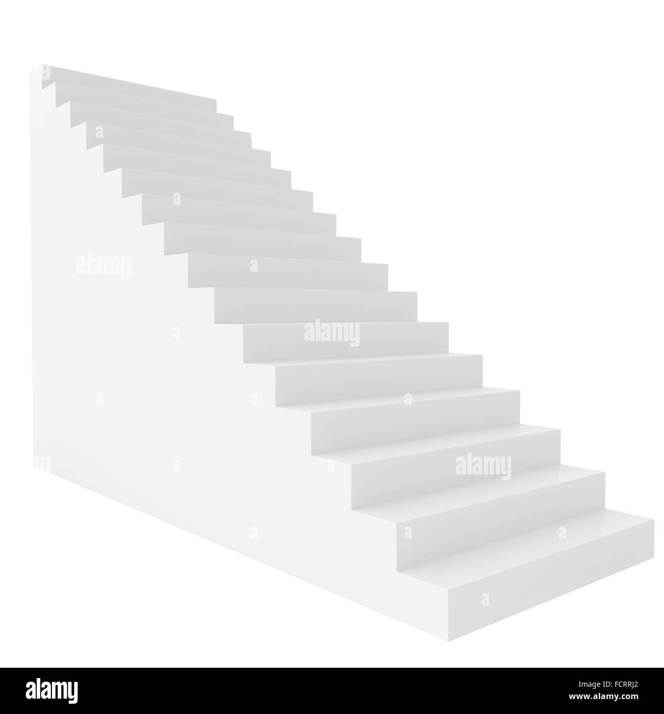 Empty stairs. Isolated on white background. Way upward Stock Photo - Alamy