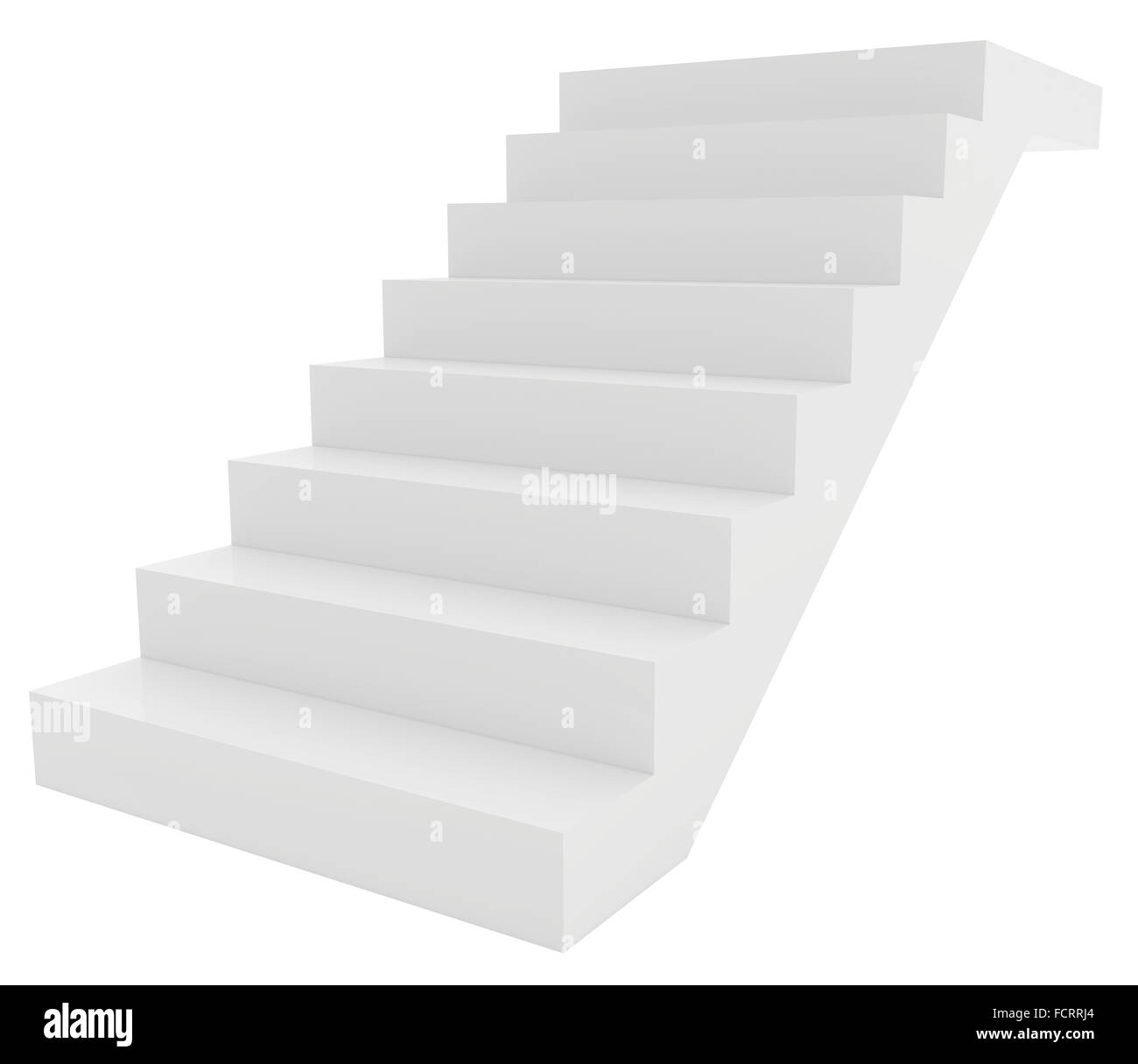 Empty stairs. Isolated on white background. Way upward Stock Photo - Alamy