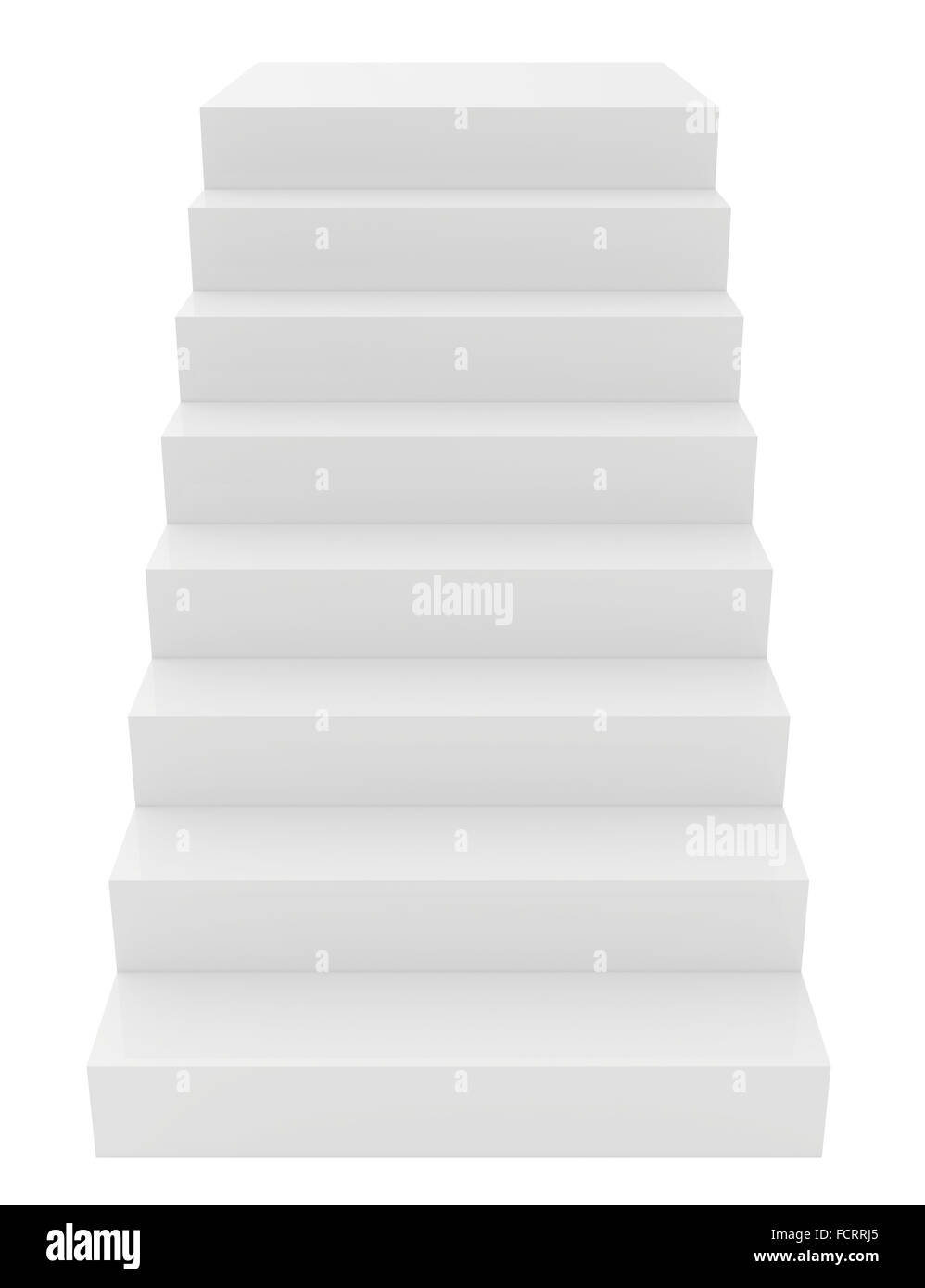 Empty stairs. Isolated on white background. Way upward Stock Photo - Alamy