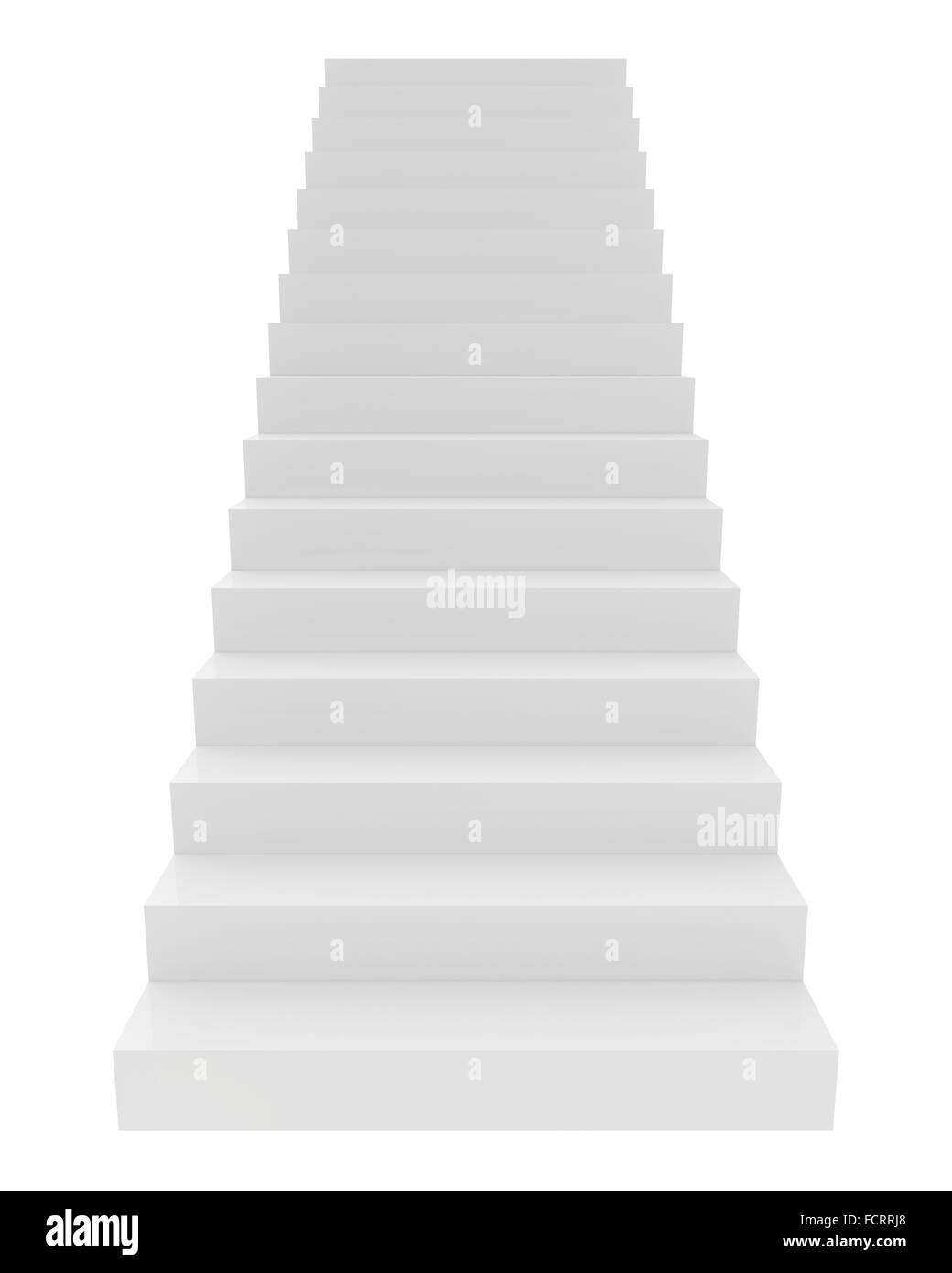 Empty stairs. Isolated on white background. Way upward Stock Photo - Alamy