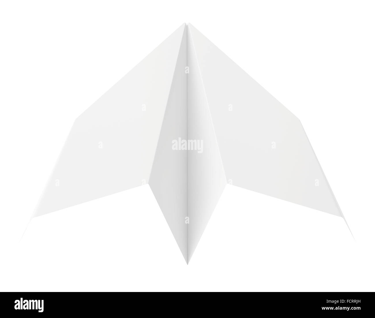 Gray paper plane. Isolated on white background Stock Photo - Alamy