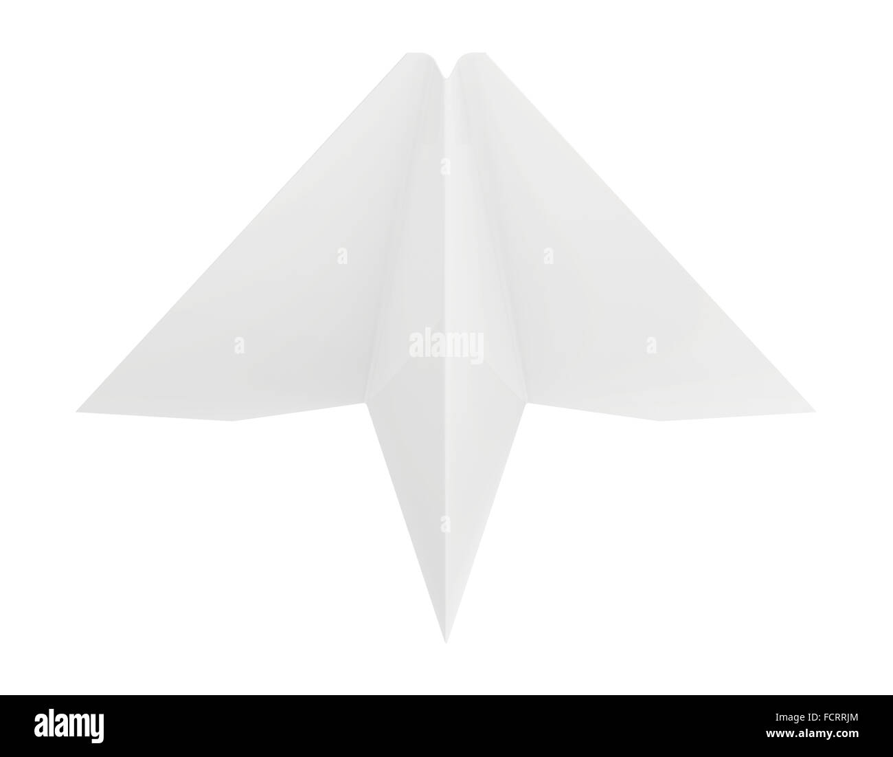 Gray paper plane. Isolated on white background Stock Photo - Alamy