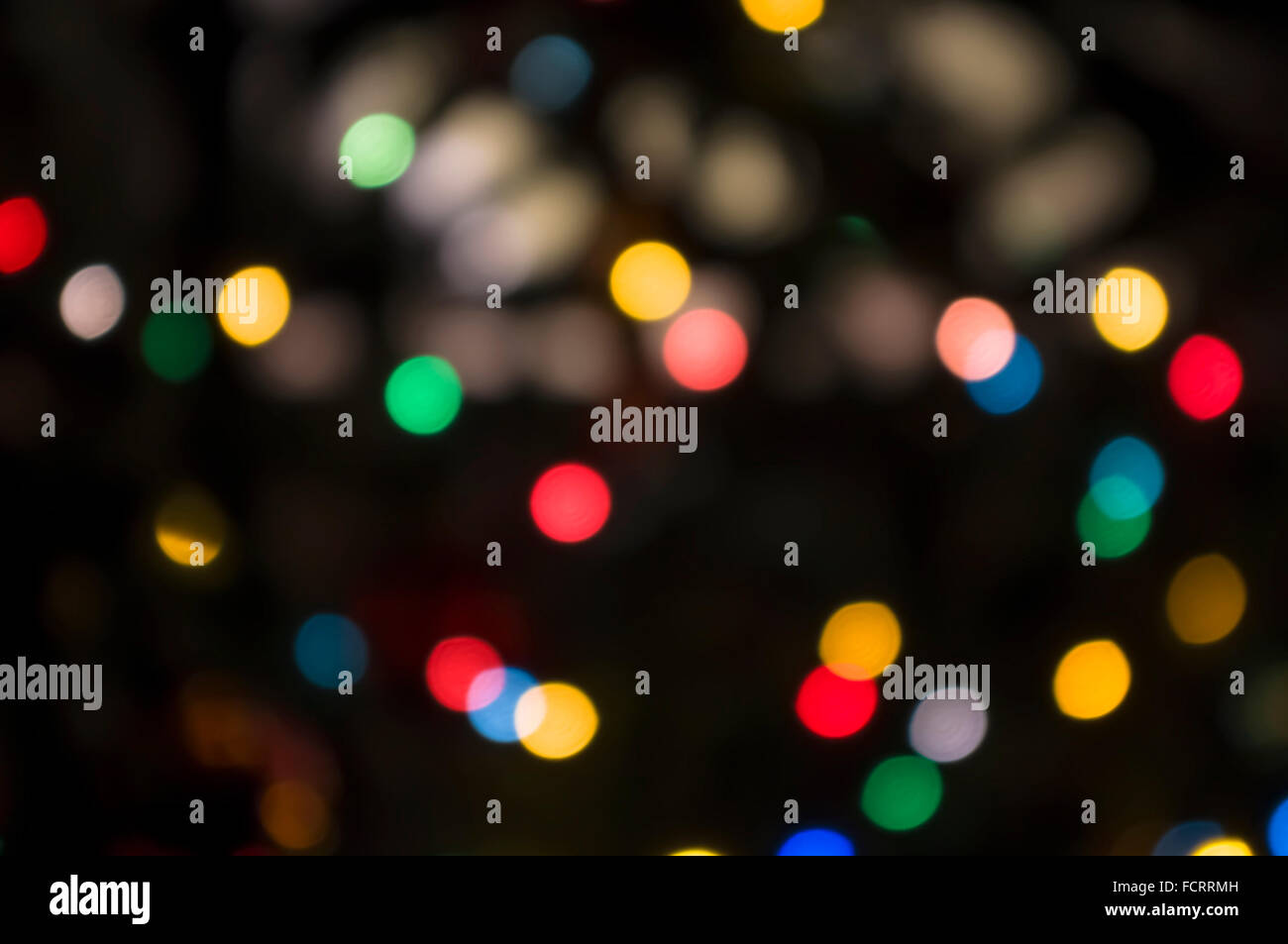 Abstract circular bokeh holiday background of Christmas light Stock ...