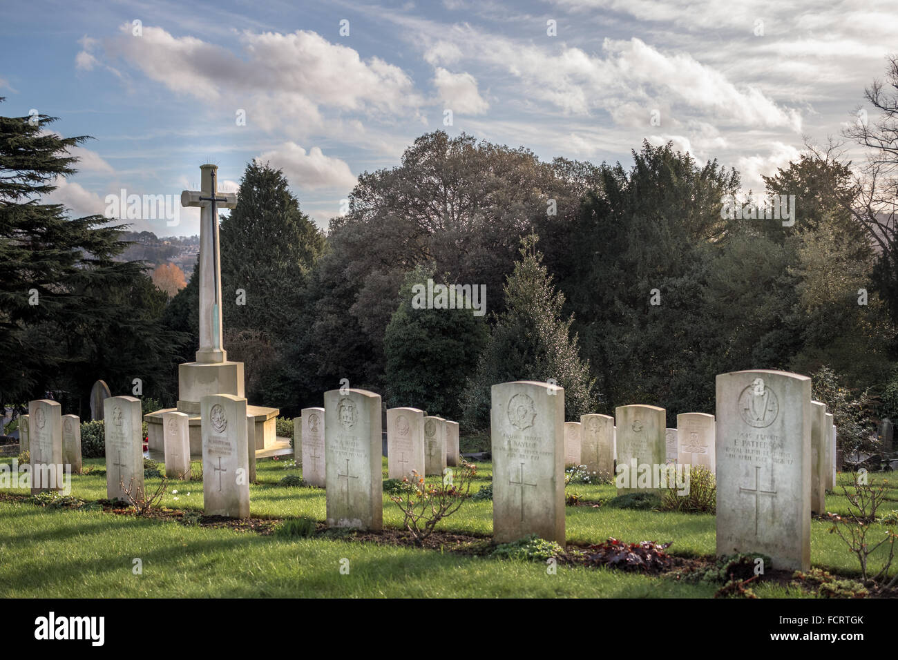 War Graves in Locksbrook Cemetery, Bath Stock Photo - Alamy