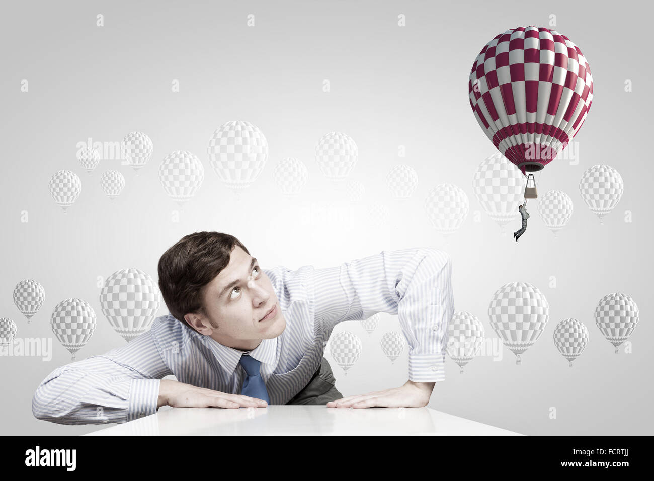 Man flying airship hi-res stock photography and images - Alamy