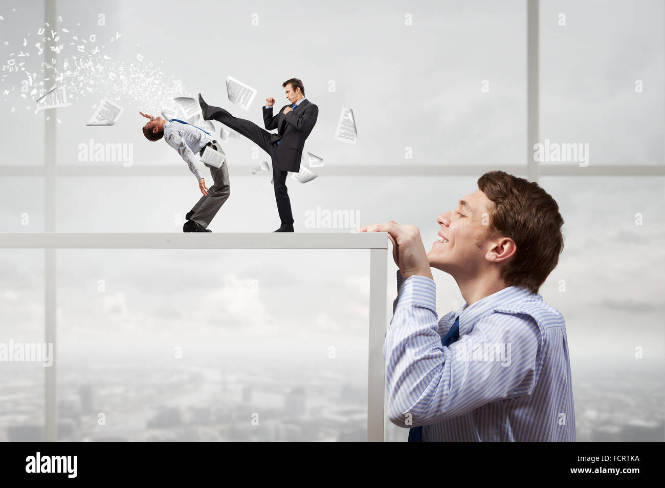 Two young men fighting aggressive hi-res stock photography and images ...