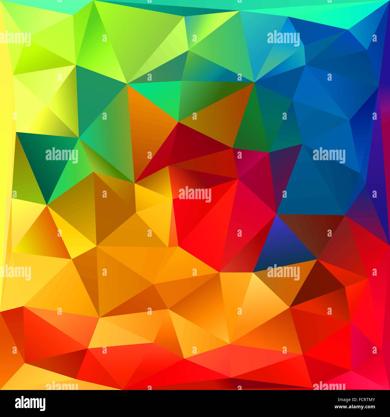Rainbow colors triangles abstract vector background Stock Vector Image ...