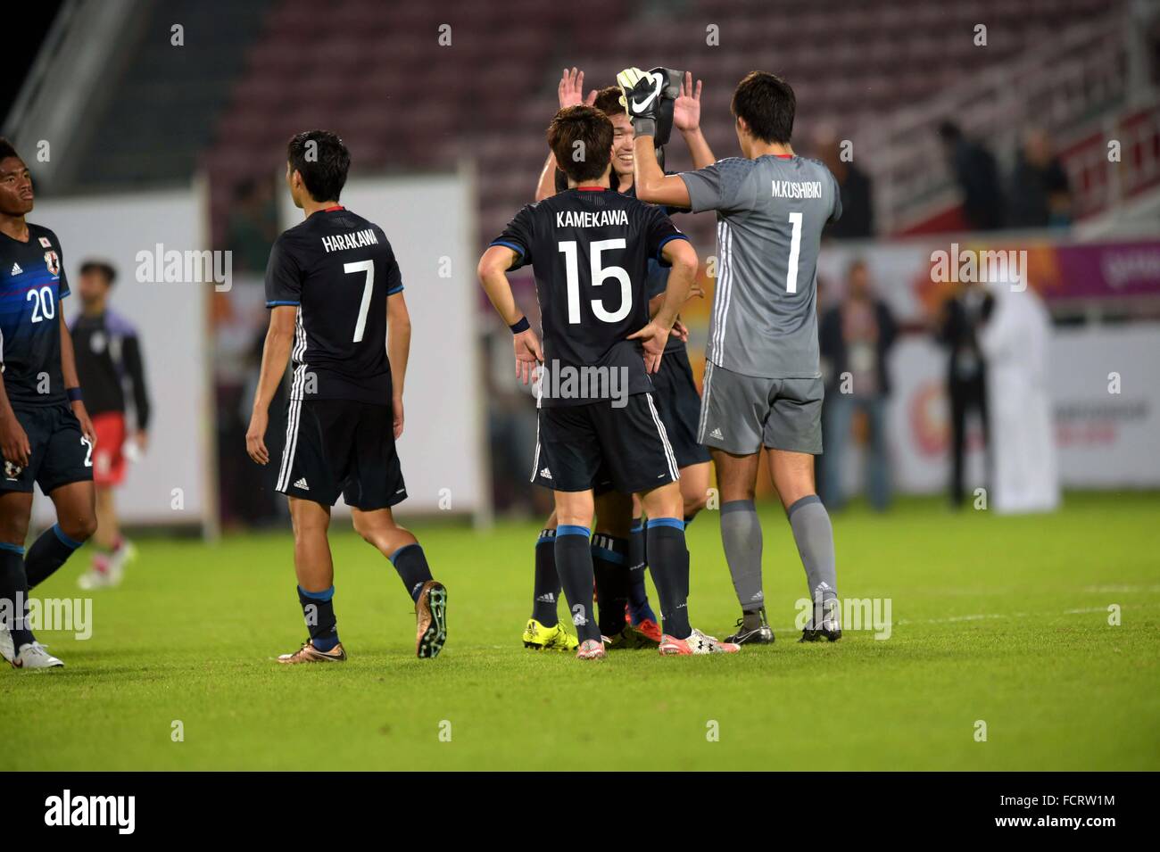 Doha, Qatar. 22nd Jan, 2016. U-23 Japan team group (JPN) Football ...