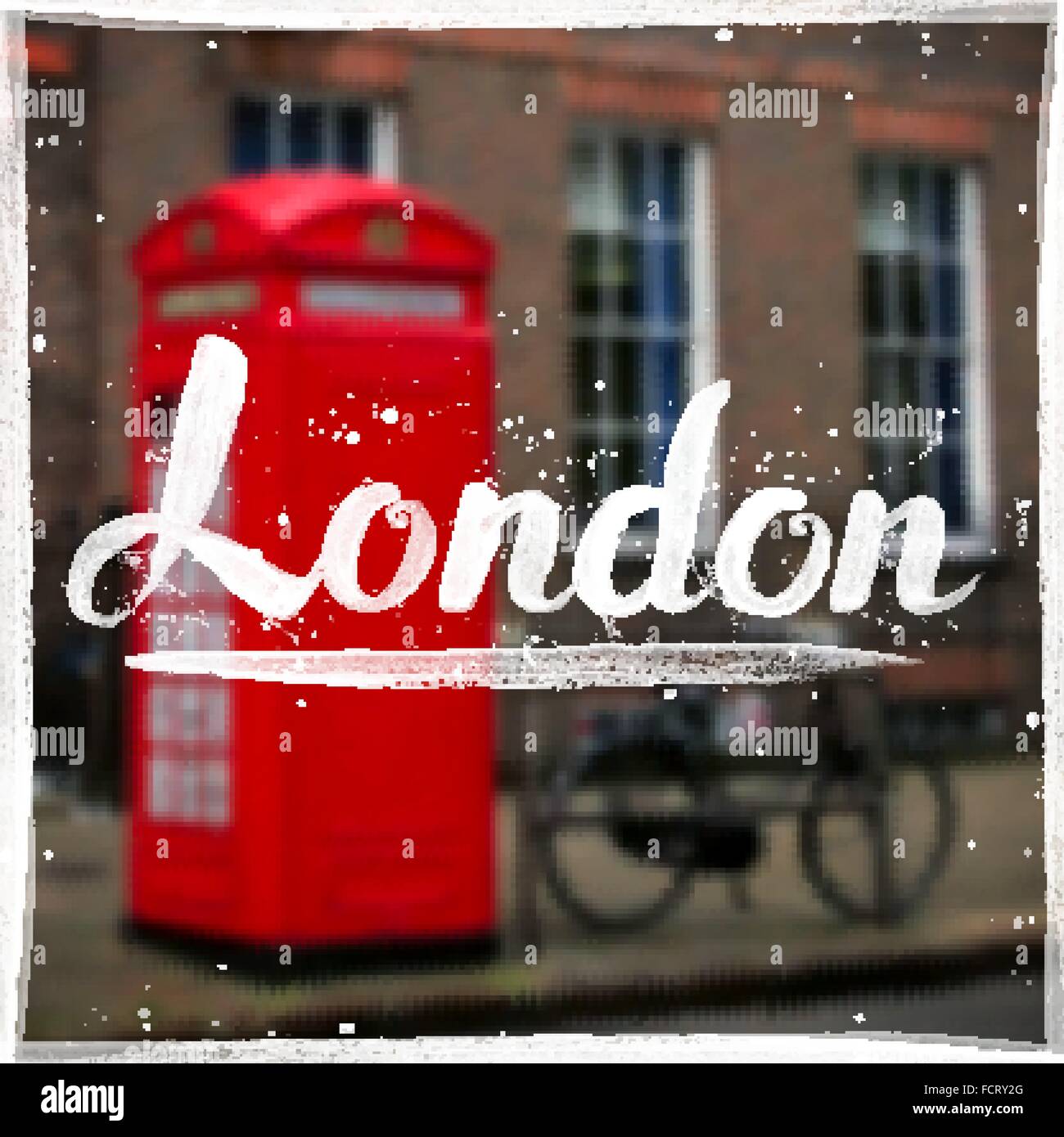 London calligraphy sign on blurred background Stock Vector Image & Art ...