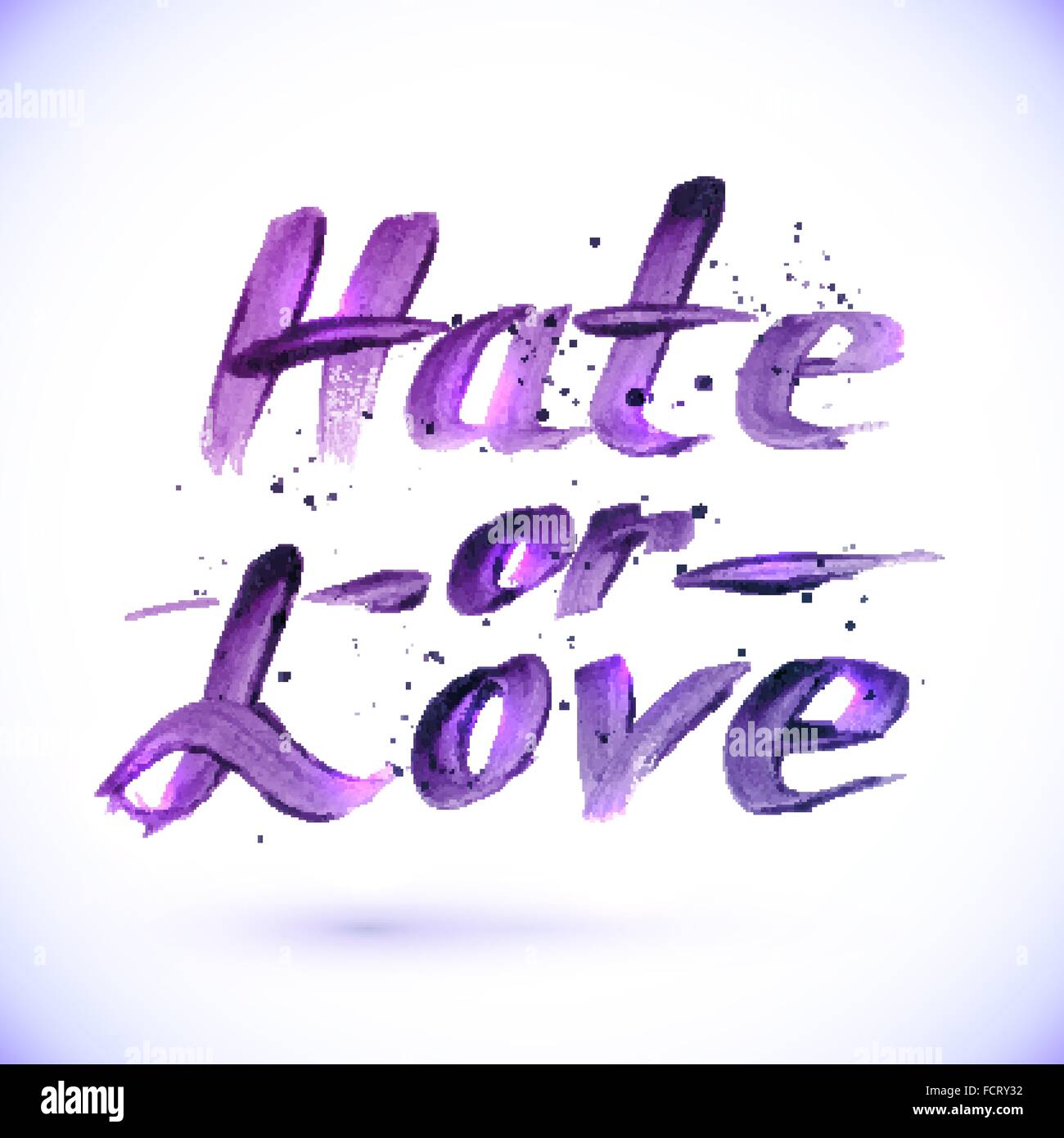 Hate or Love sign, calligraphy vector design Stock Vector Image & Art ...
