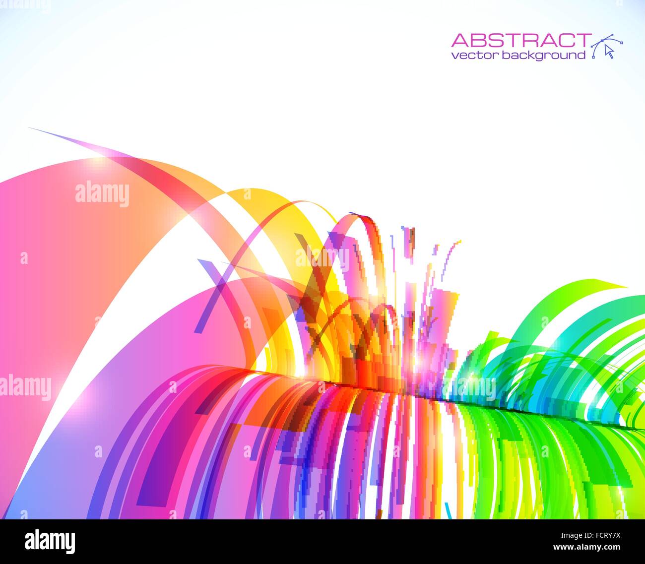 Rainbow colors abstract shining perspective waterfall Stock Vector ...