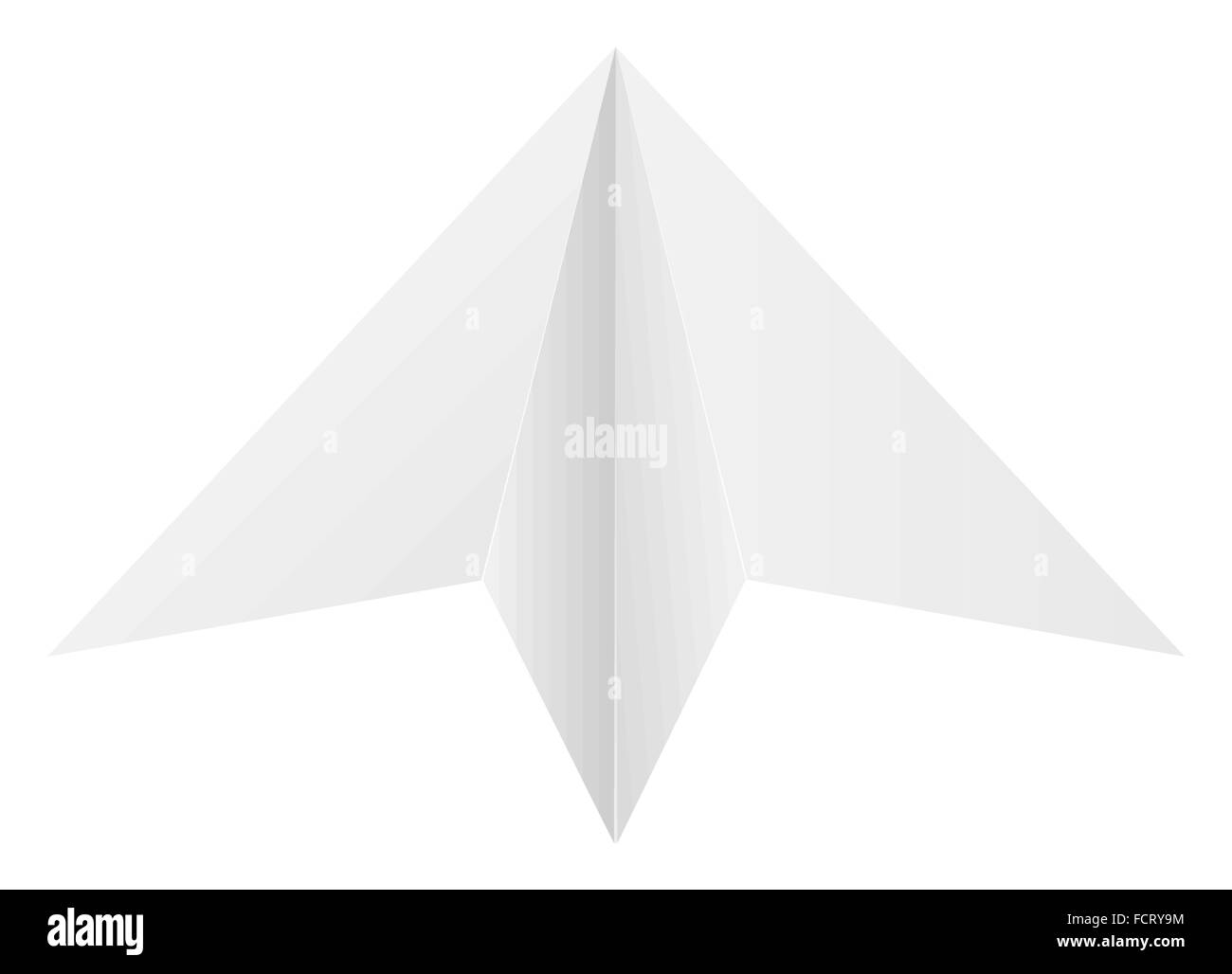 vector illustration of origami paper airplane on white background Stock ...