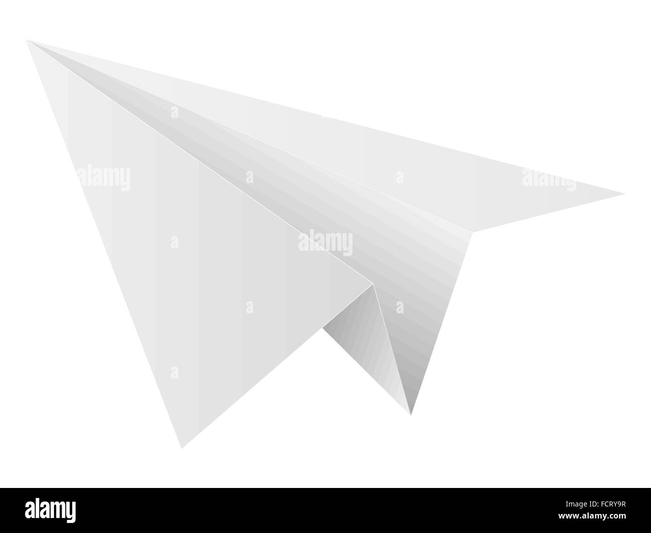 vector illustration of origami paper airplane on white background Stock ...