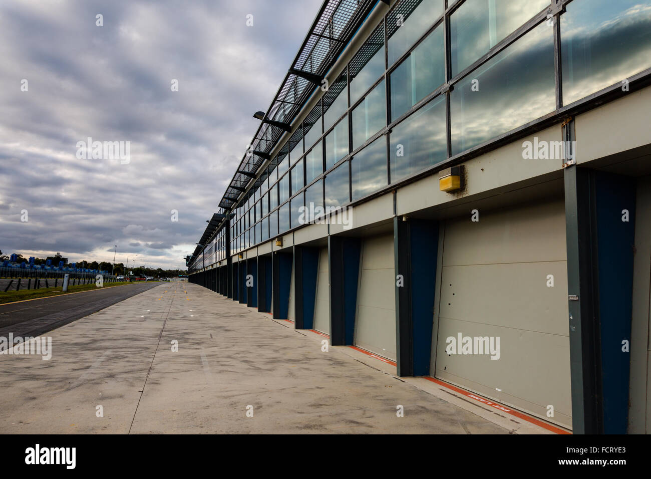 Albert Park's Pit lane during setup for the Australian Formula 1 Grand ...