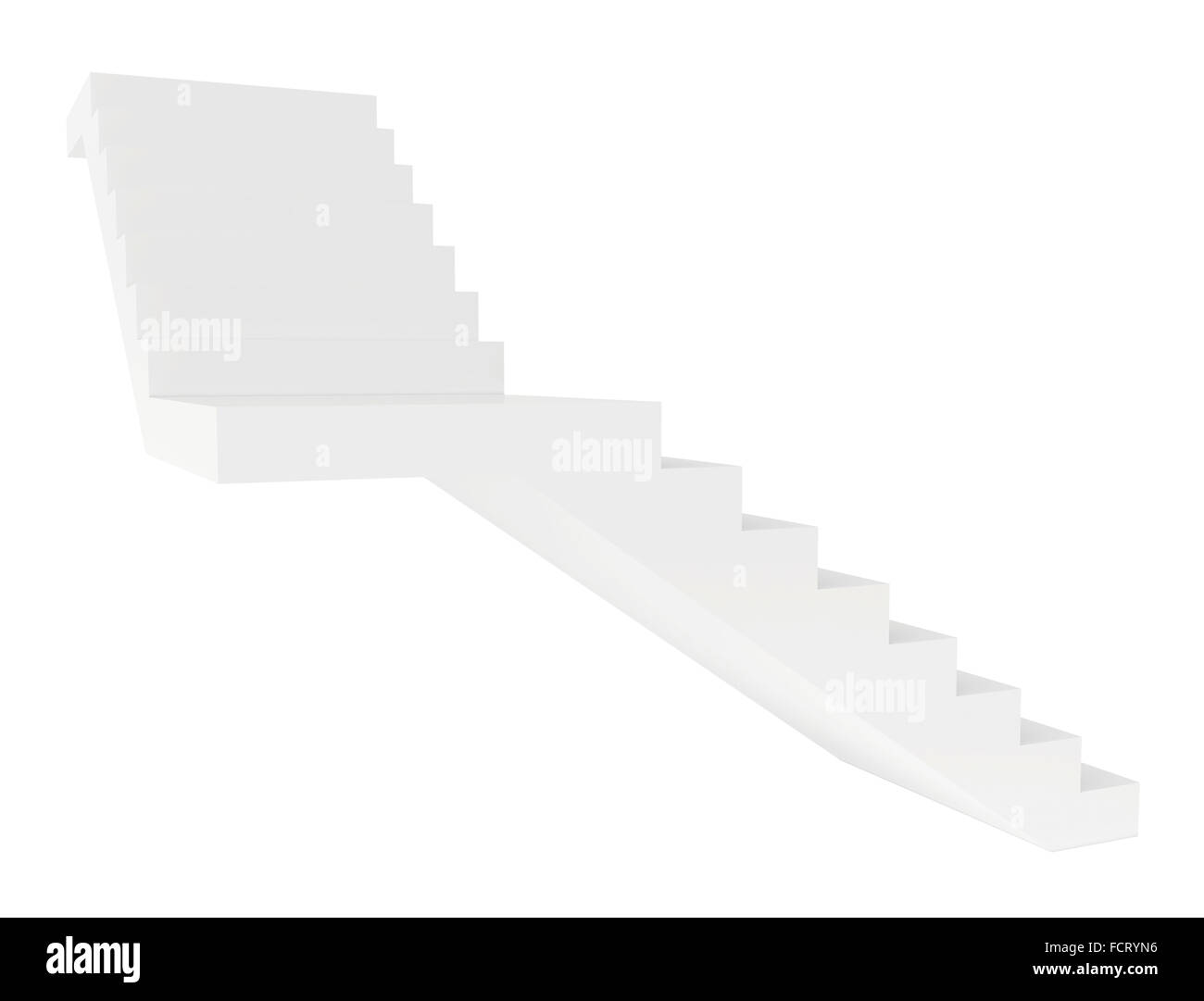 Stairs. Isolated on white background Stock Photo - Alamy