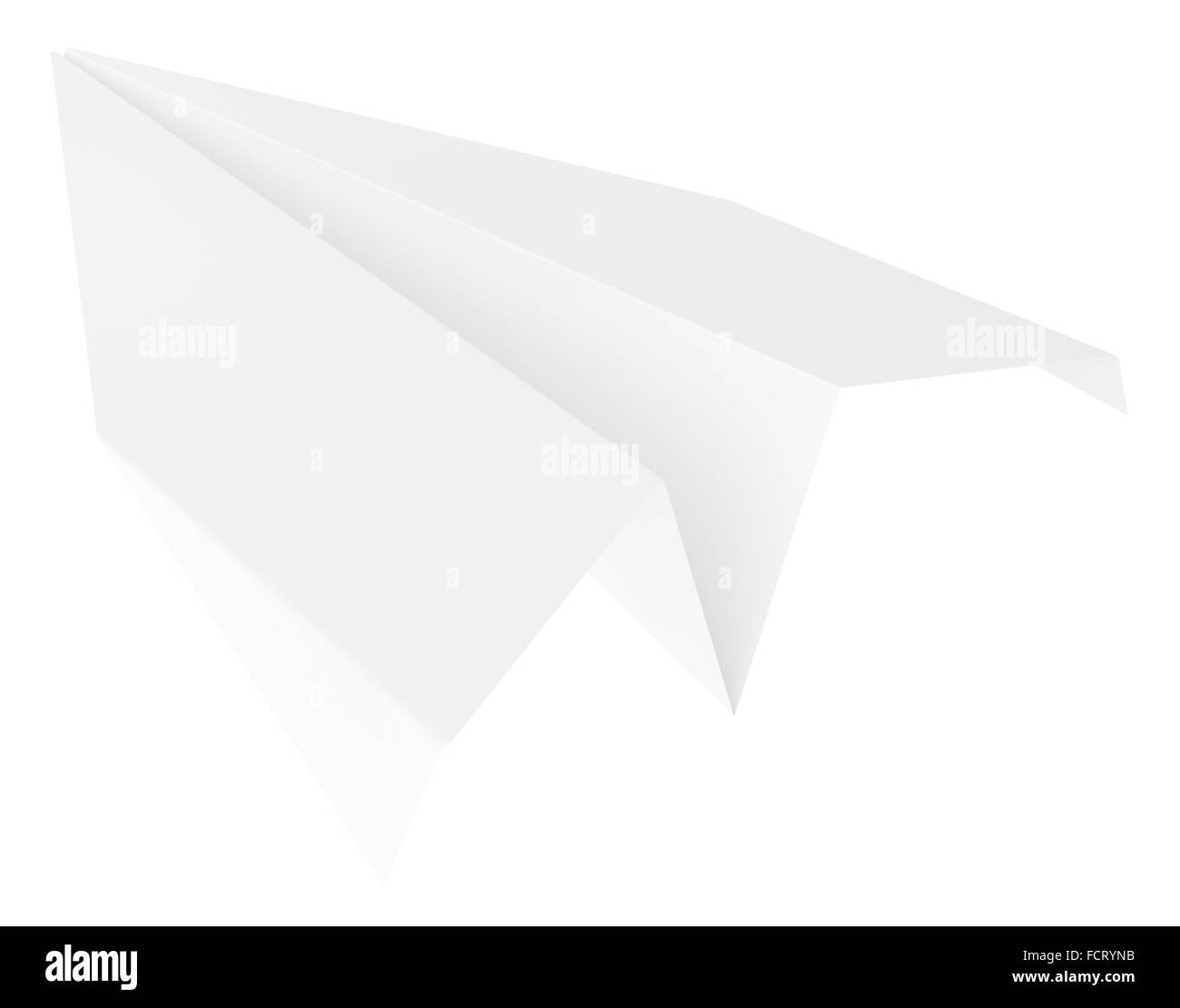 Gray paper plane. Isolated on white background Stock Photo - Alamy