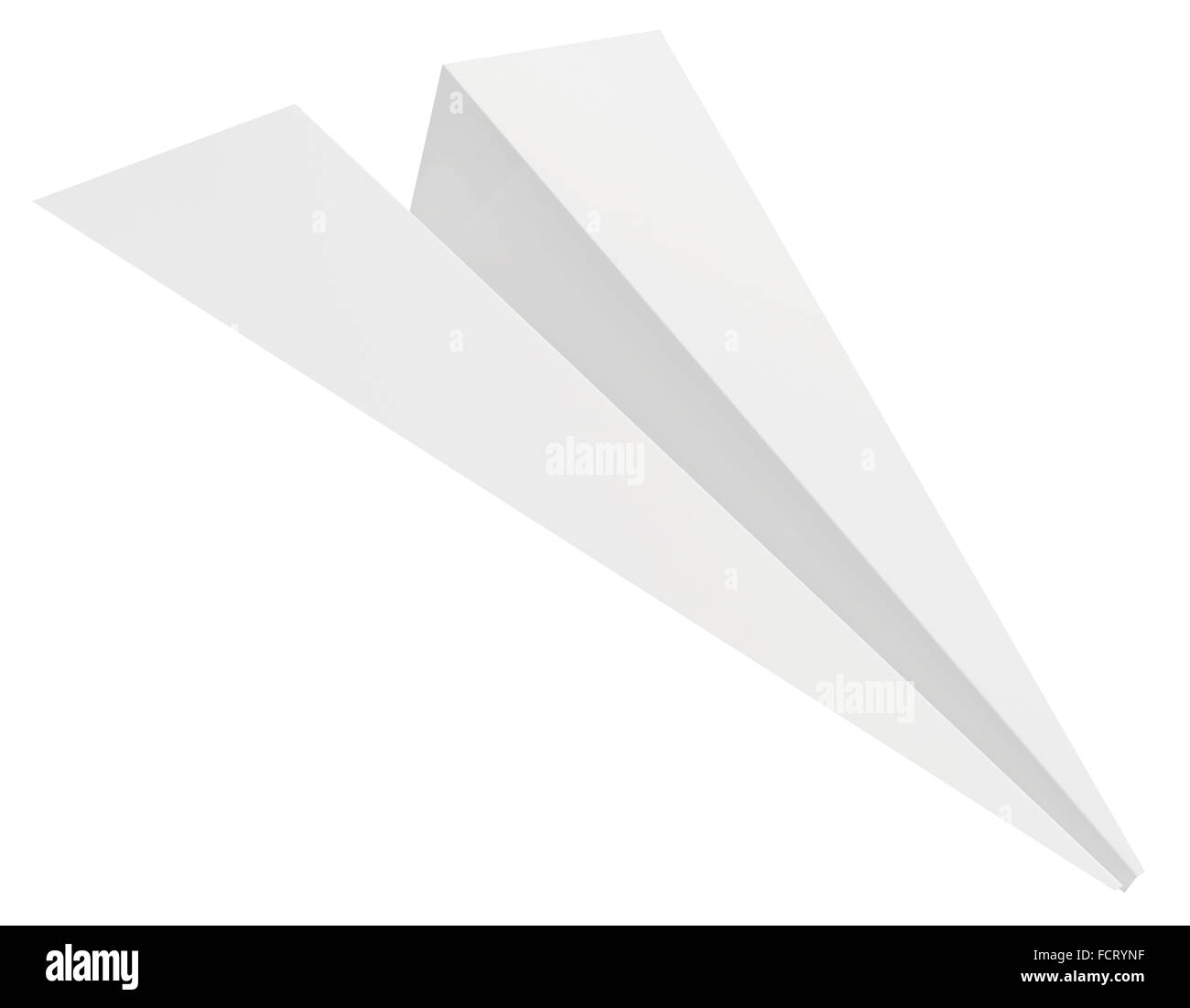Gray paper plane. Isolated on white background Stock Photo - Alamy