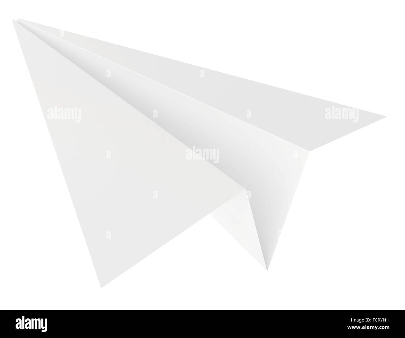 Gray paper plane. Isolated on white background Stock Photo - Alamy