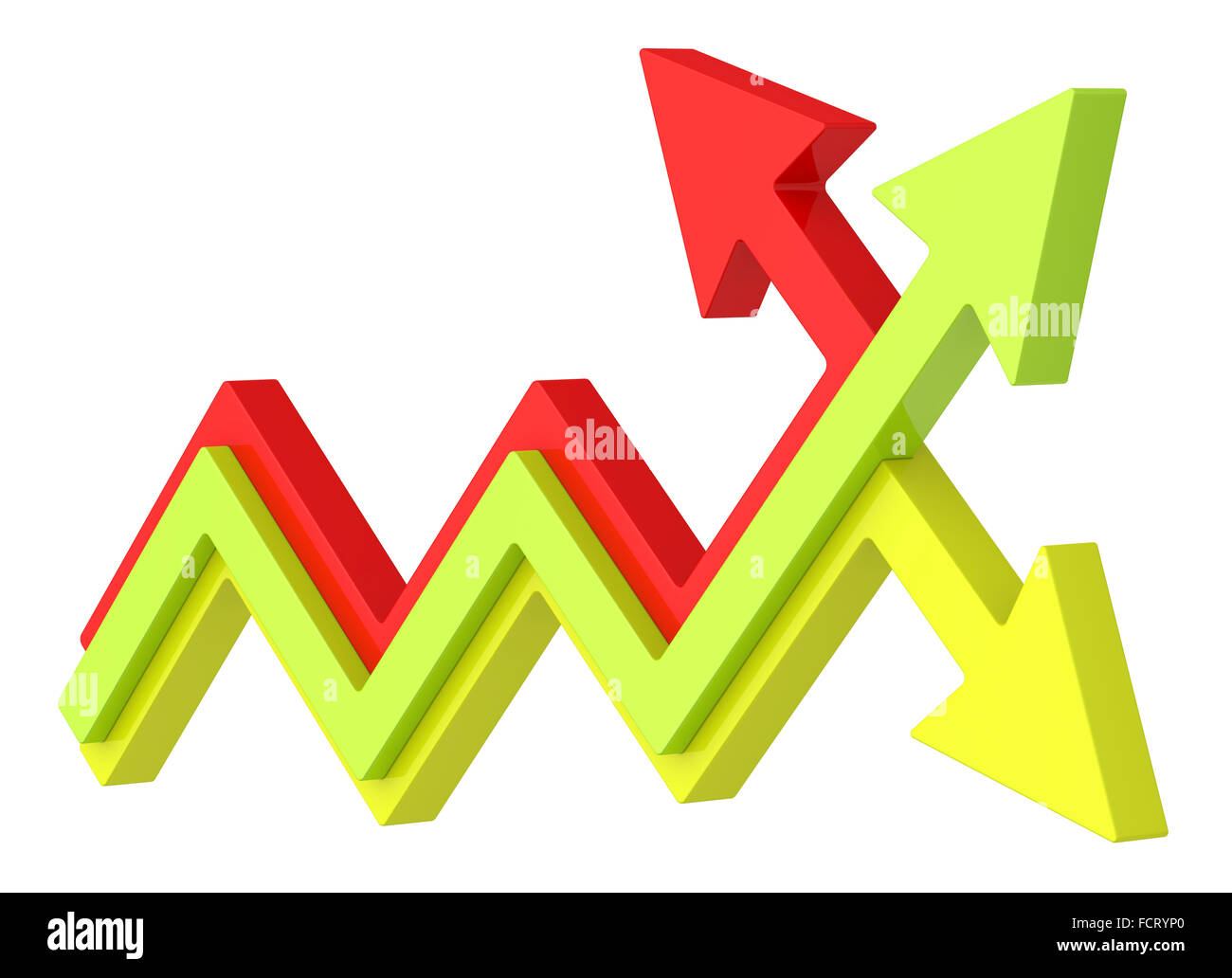 Growth chart arrow in Cut Out Stock Images & Pictures - Alamy