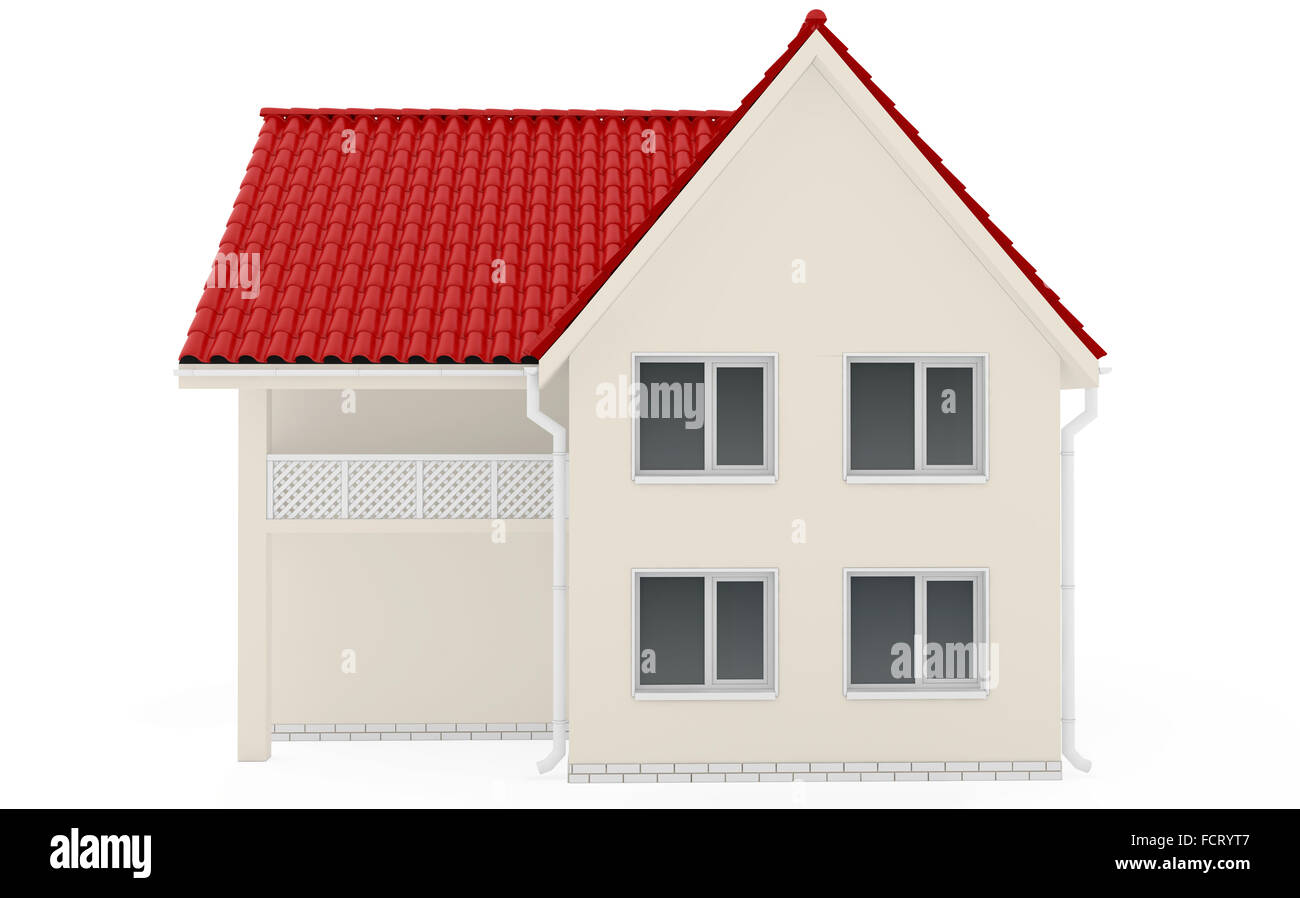 Front view of the house with balcony Stock Photo - Alamy