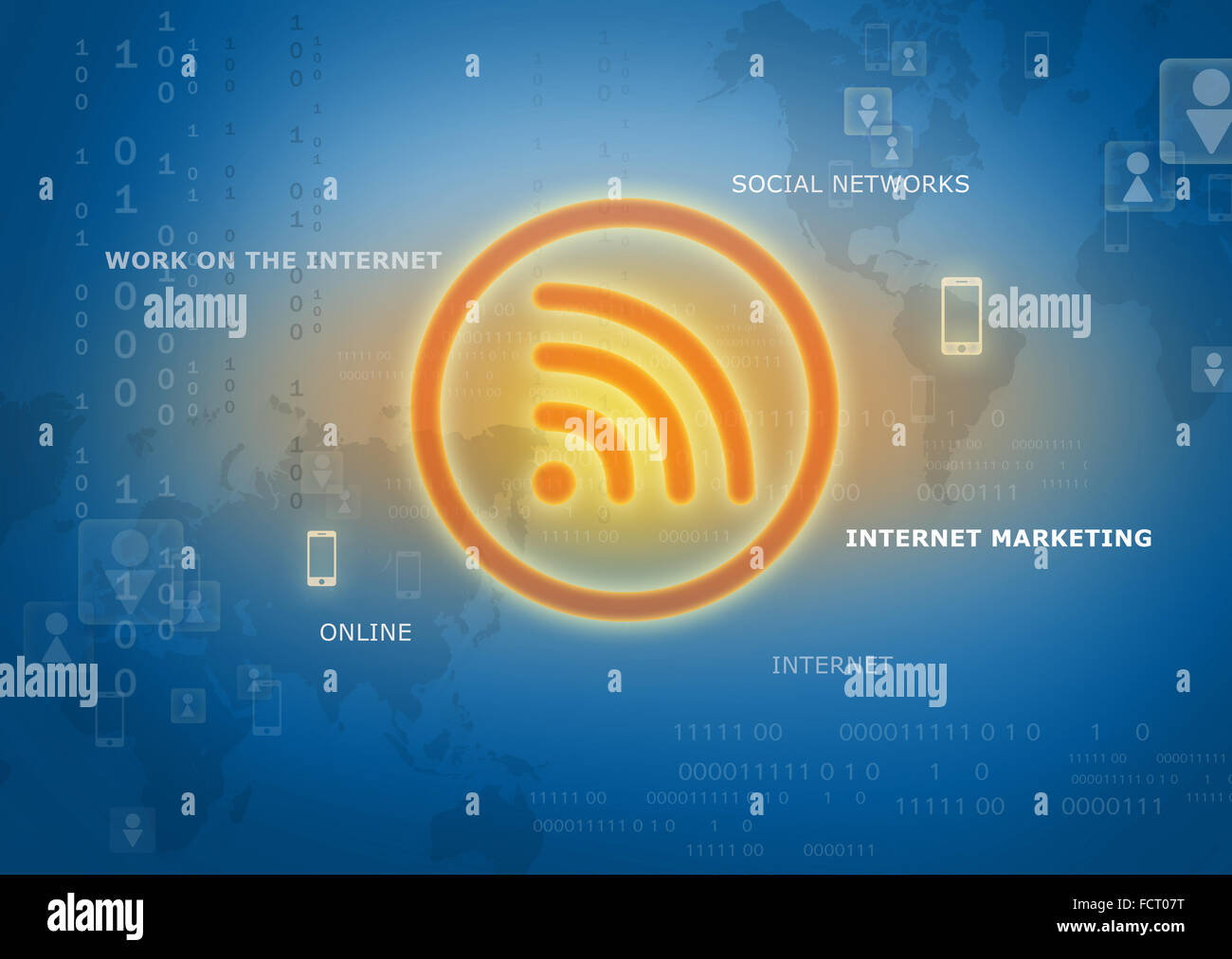 image icons wi-fi on the abstract backgrounds of world map Stock Photo ...
