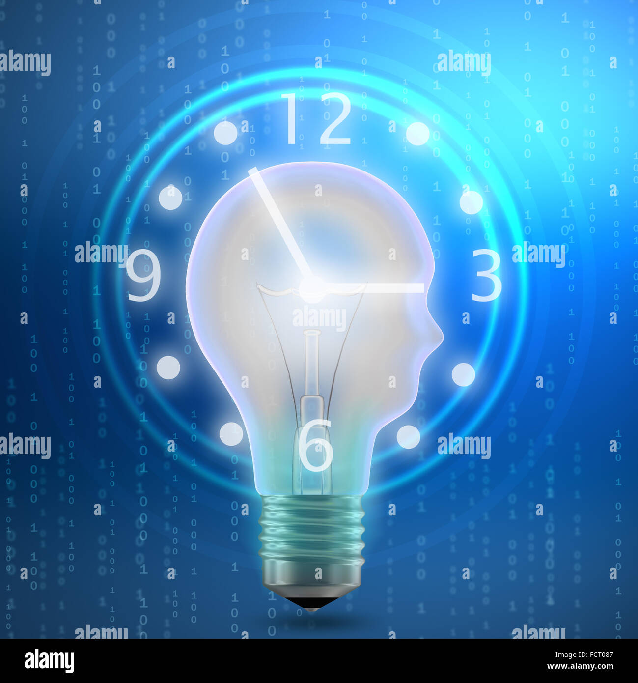 Human head clock hi-res stock photography and images - Alamy
