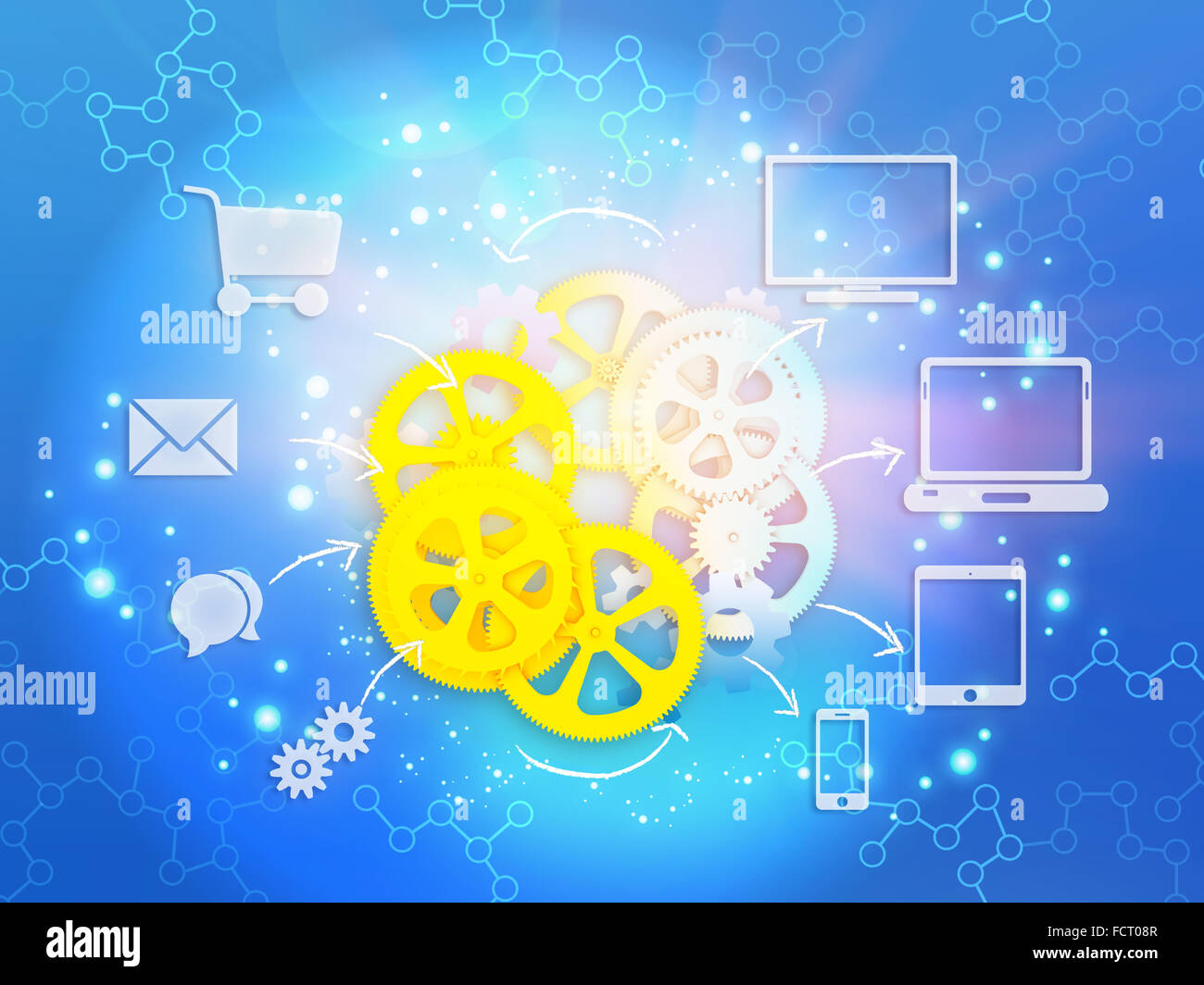 Gear and arrows hi-res stock photography and images - Alamy