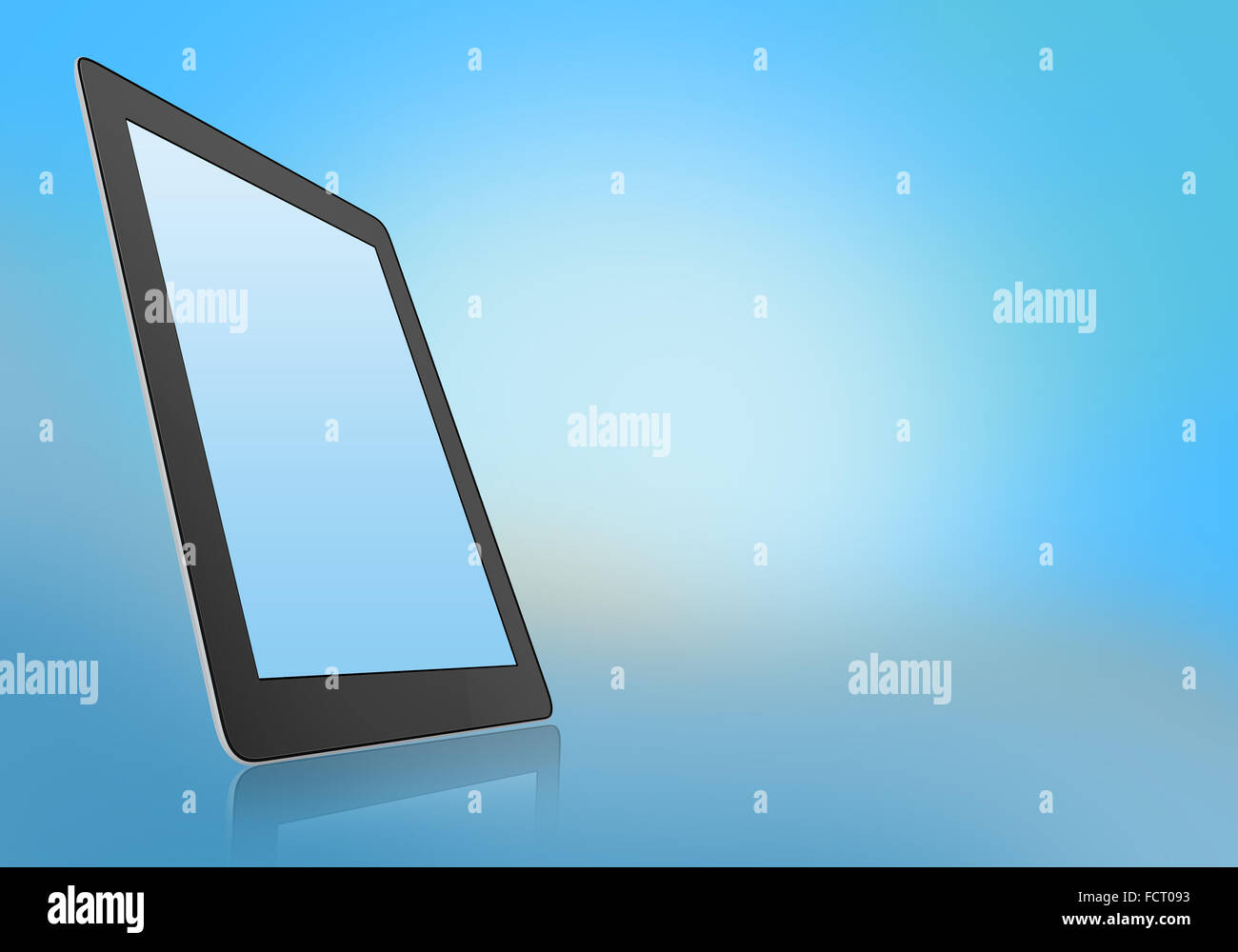 mobile tablet with reflection under the base Stock Photo - Alamy