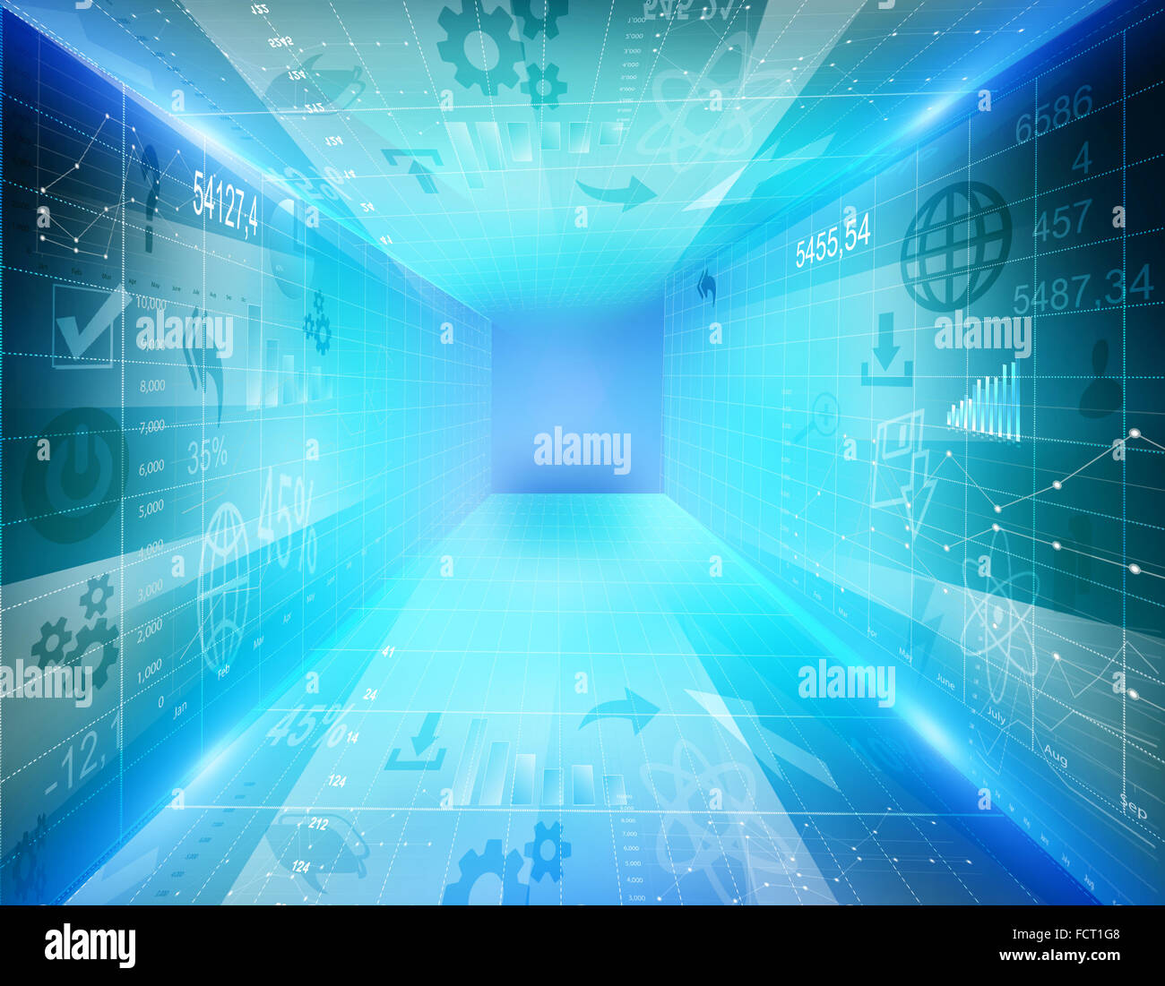 abstract background with abyss of the icons and graphics Stock Photo ...