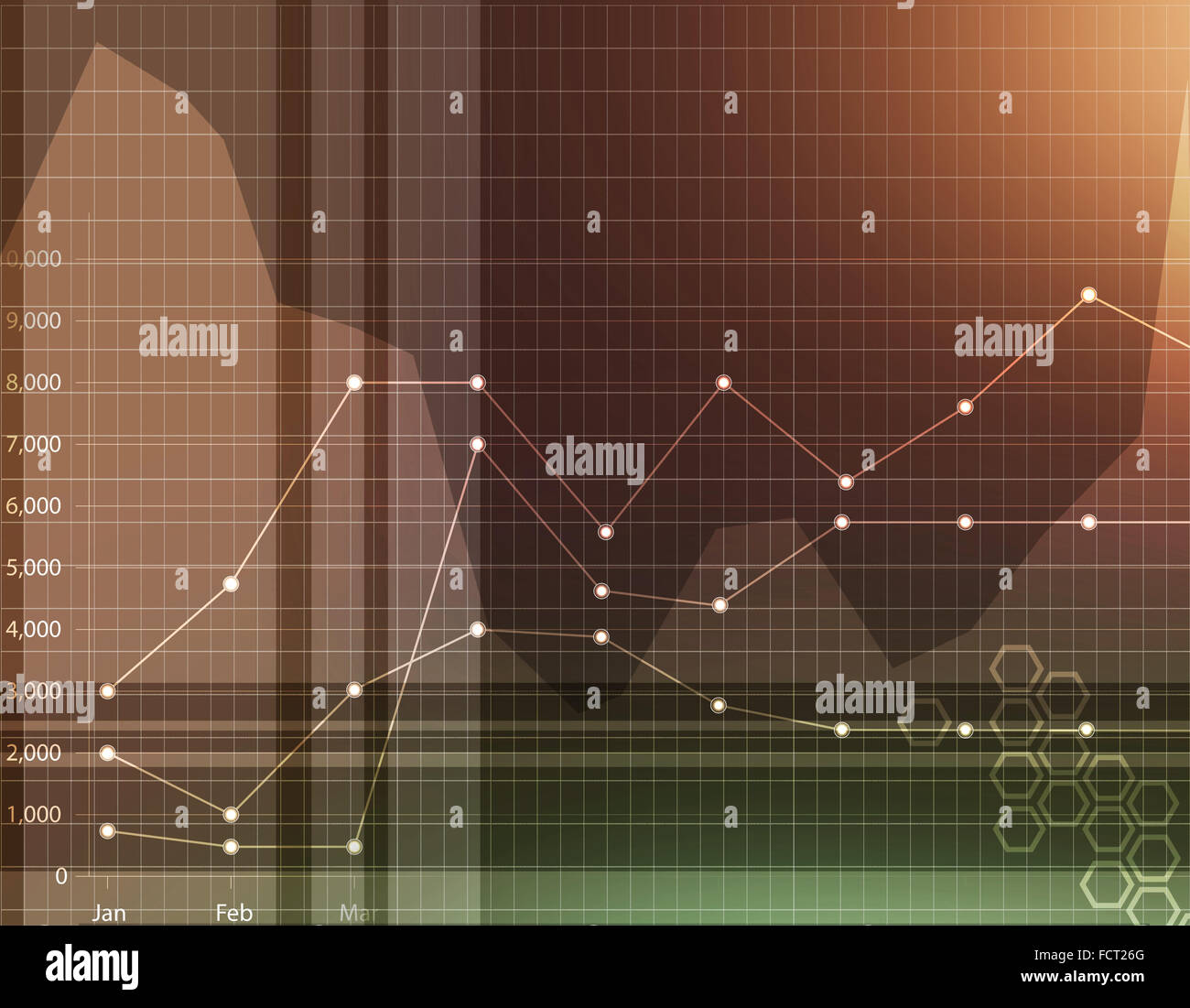 Abstract infographics charts with profit growth Stock Photo - Alamy